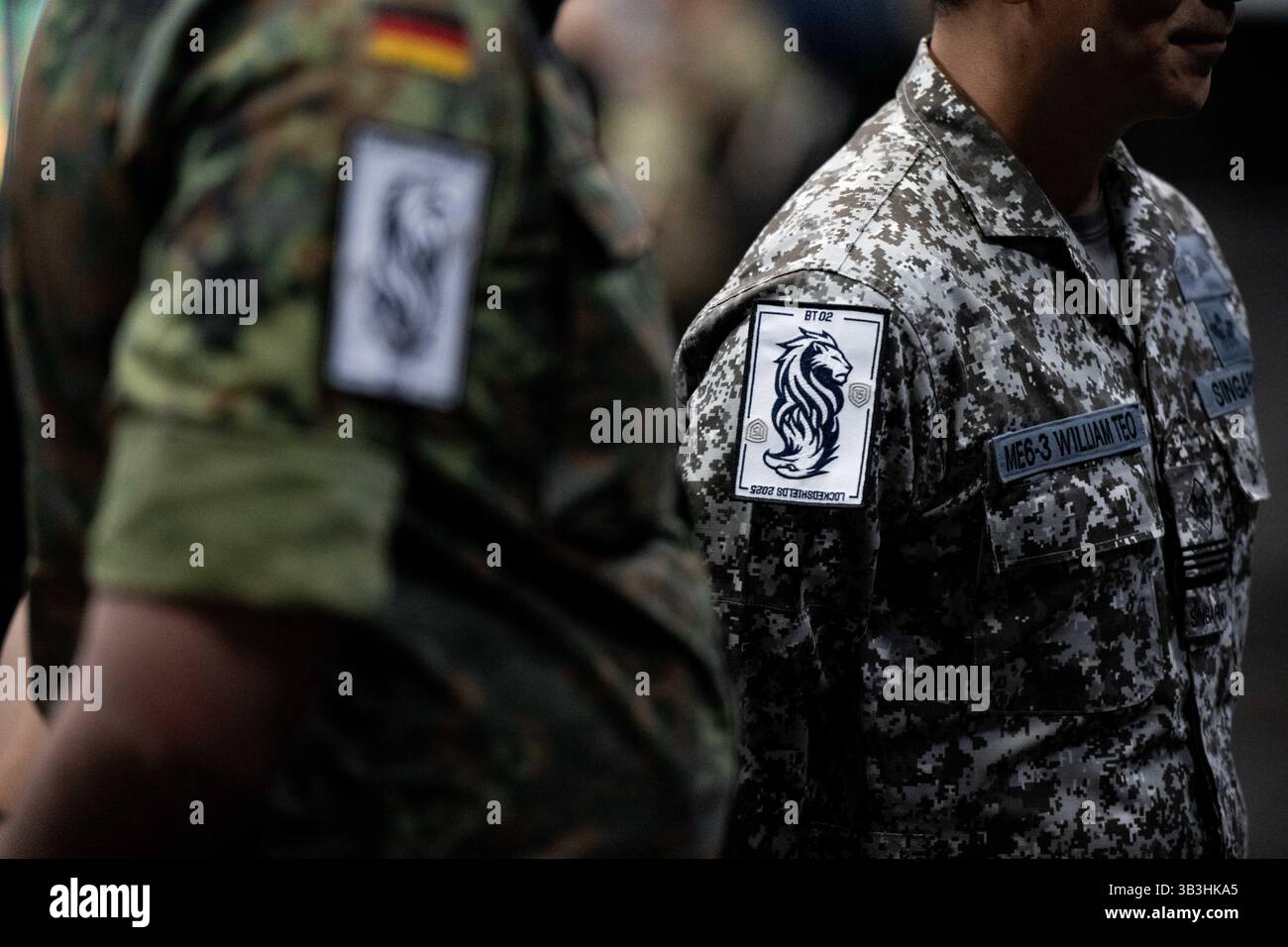 29 April 2025, North Rhine-Westphalia, Kalkar: The exercise logo can be ...