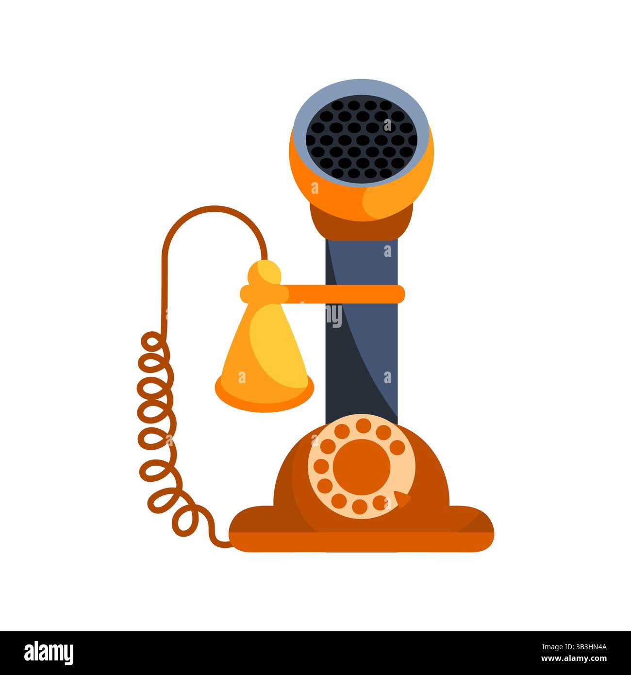 Old Candlestick Rotary Phone Connecting People in the Past Stock Vector ...