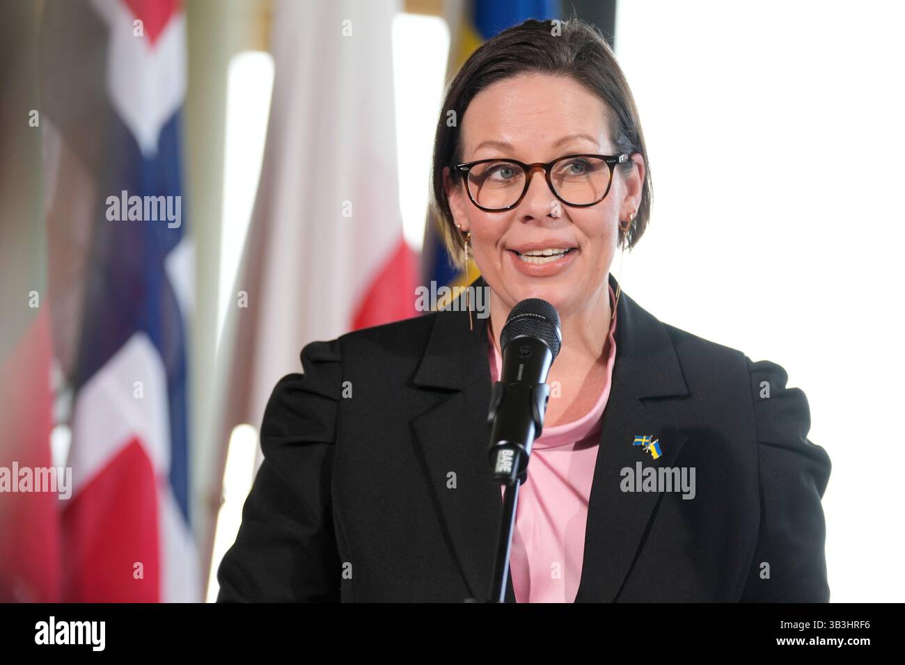 Sweden's Foreign Minister Maria Malmer Stenergard attends a press ...