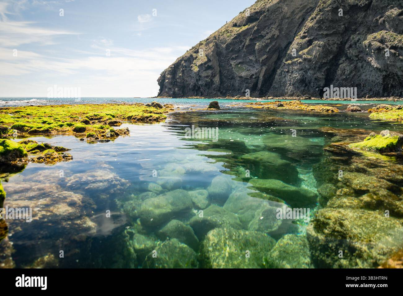 This horizontal landscape photo captures the natural beauty of a tide ...