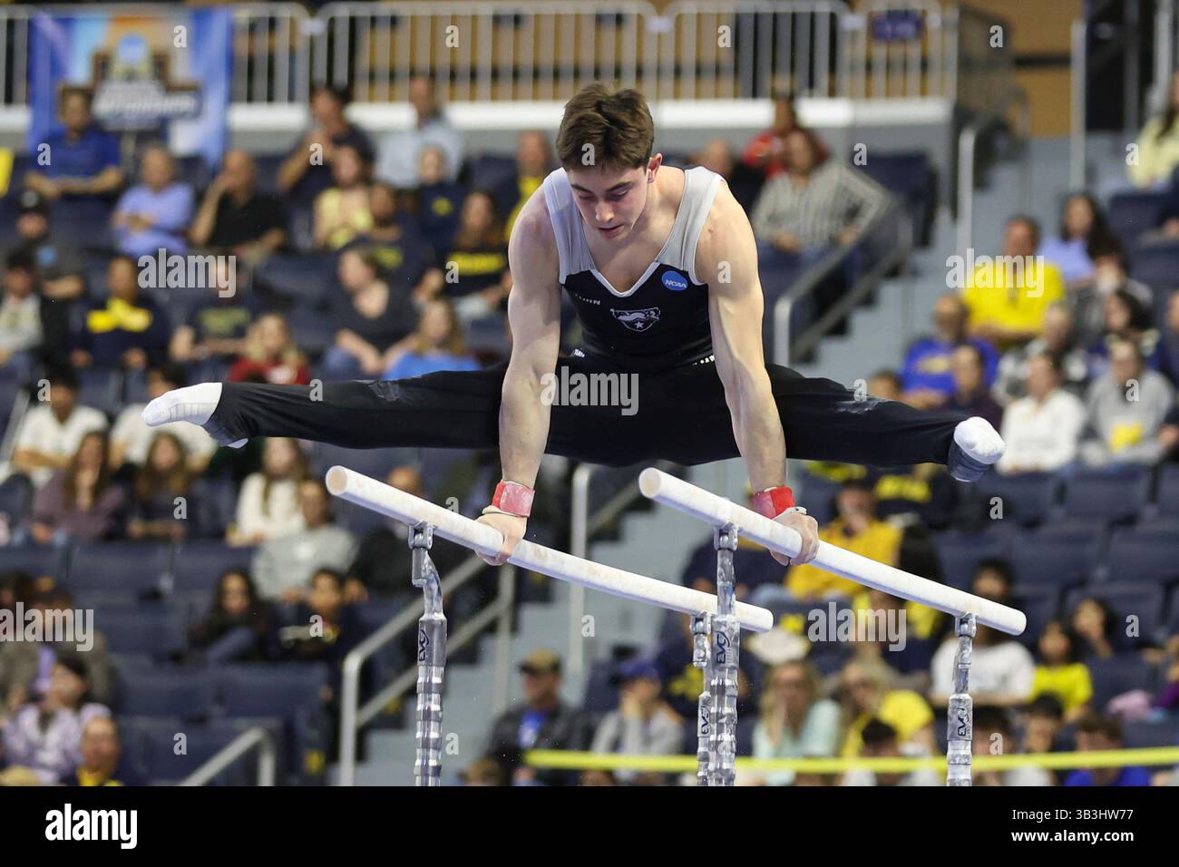 ANN ARBOR, MI - APRIL 19: Army gymnast Conor Heary performs on the ...