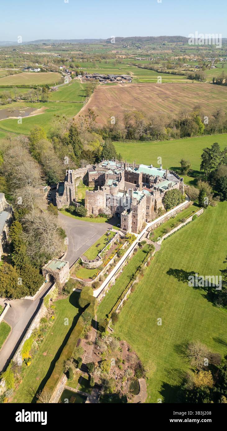 Aerial view of Berkeley Castle in Gloucestershire, England, showcasing ...