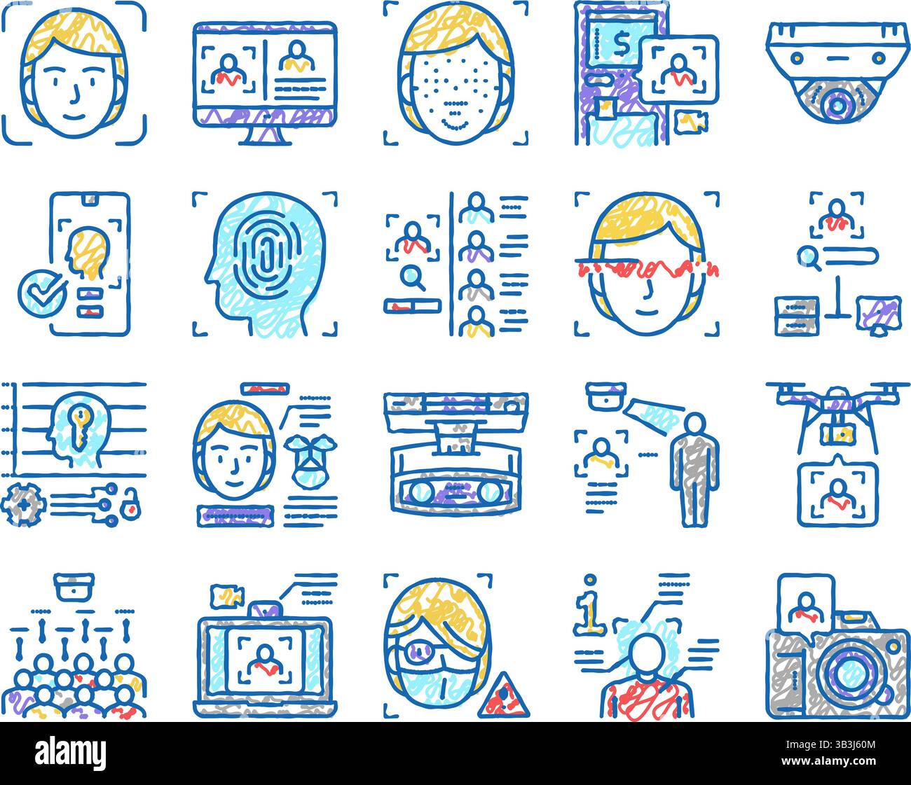 Face scan technology logo Cut Out Stock Images & Pictures - Alamy