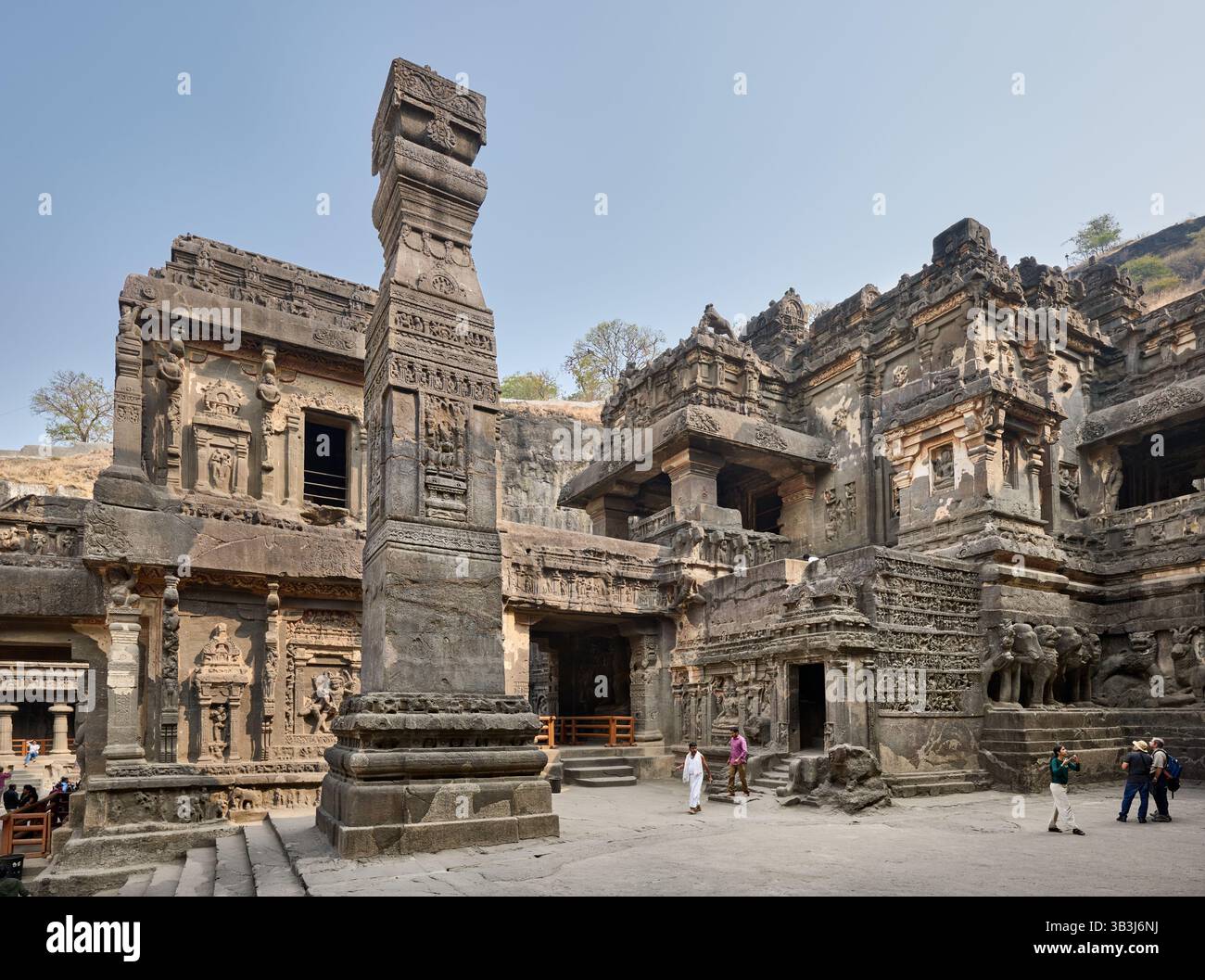 The Kailasha Temple, cave 16 of Ellora caves, Aurangabad, India, Asia ...