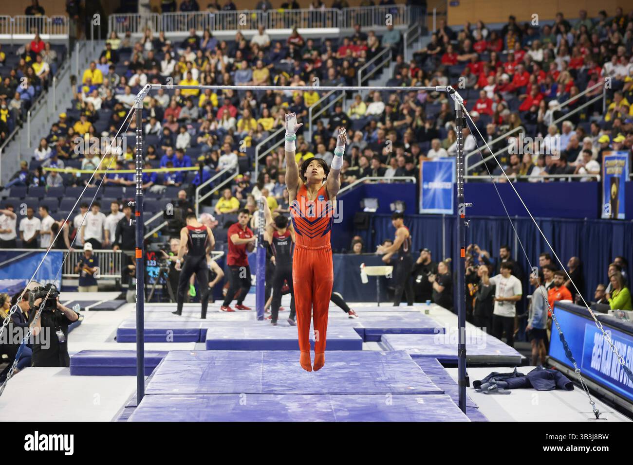 ANN ARBOR, MI - APRIL 19: Illinois gymnast Matthew Vu Nguyen performs ...