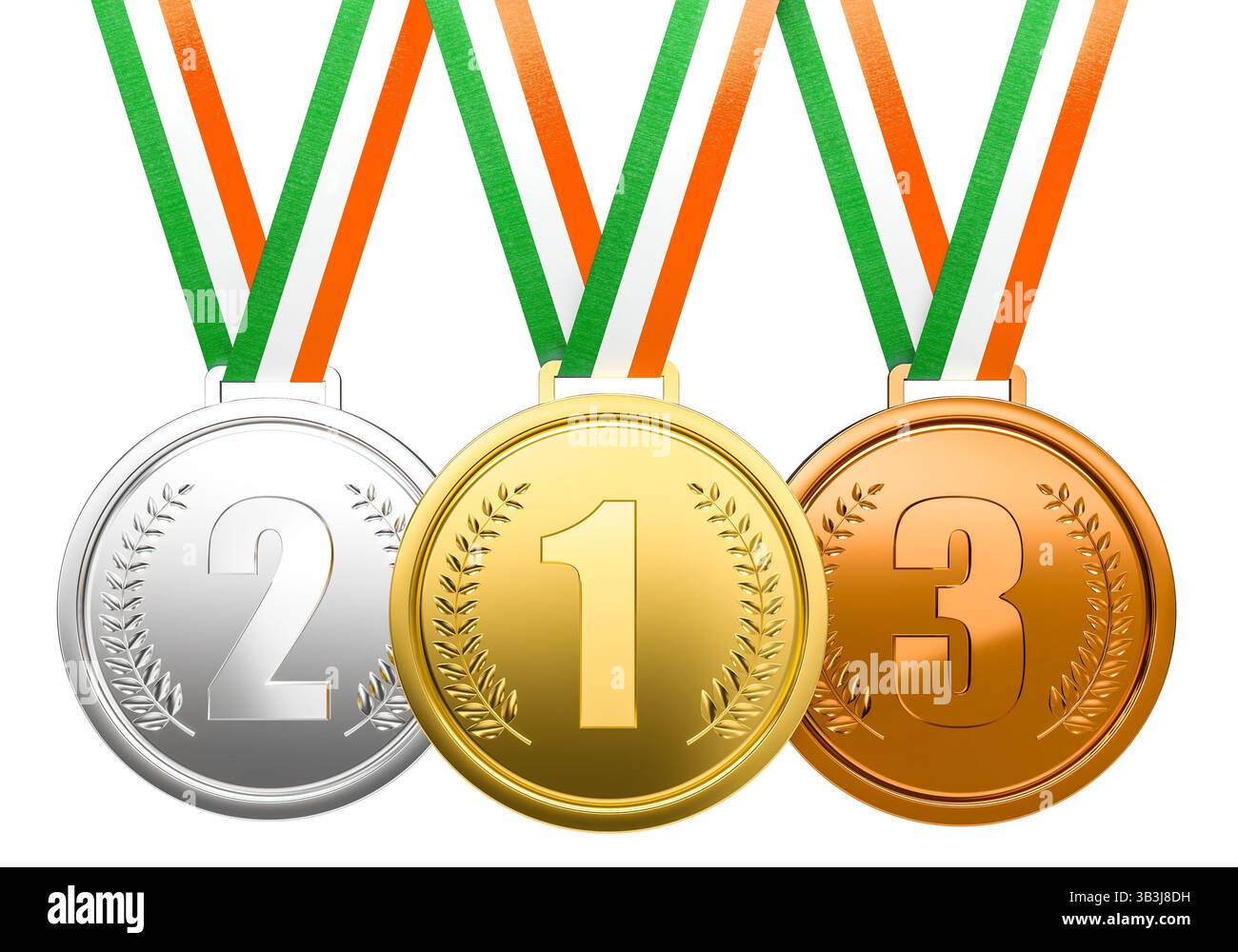 Gold silver bronze 3d hi-res stock photography and images - Alamy