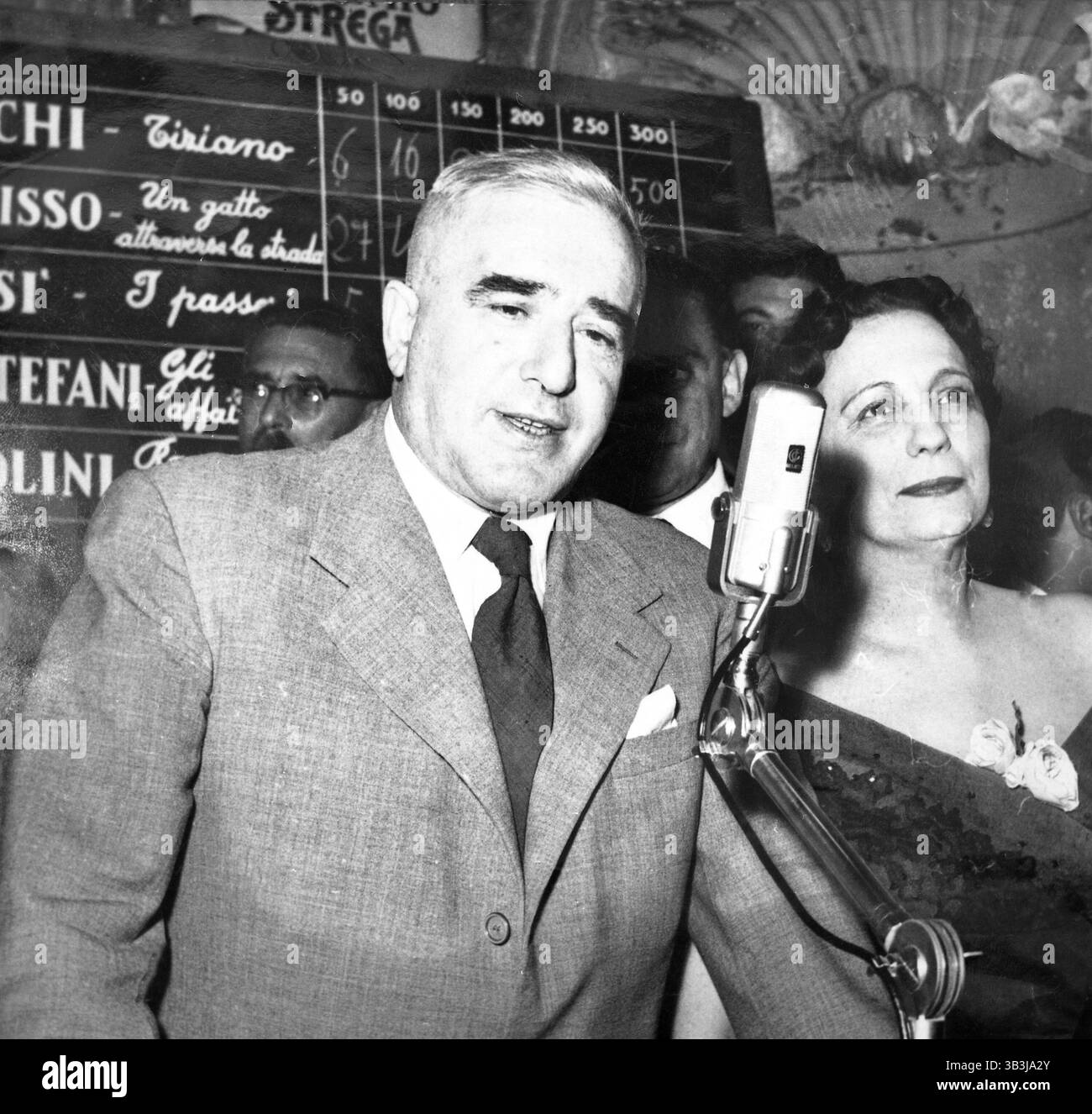 Italian writer Giovanni Commisso and Maria Bellonci at the Premio ...