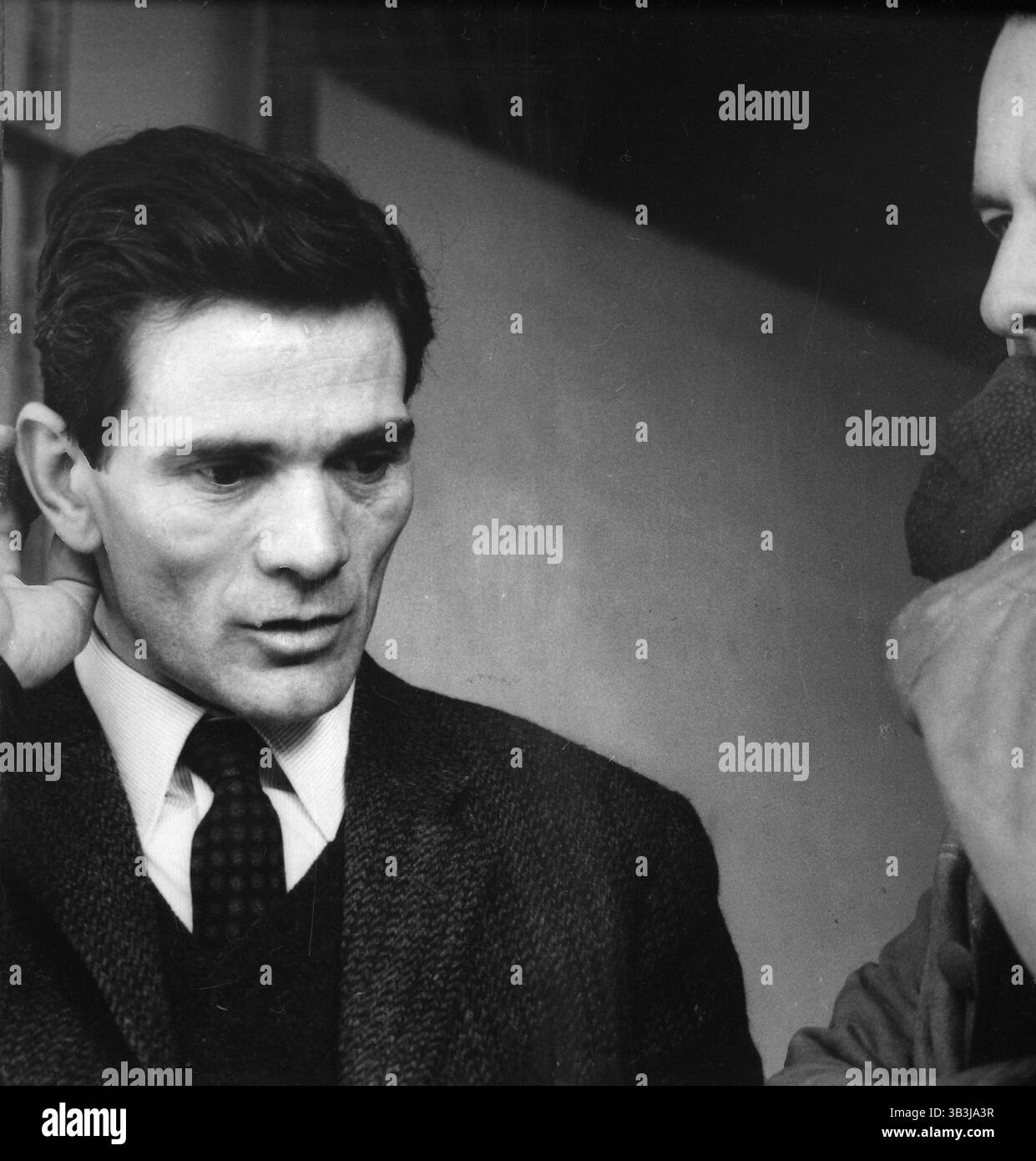 Italian poet and film director Pier Paolo Pasolini, 1950s Stock Photo ...