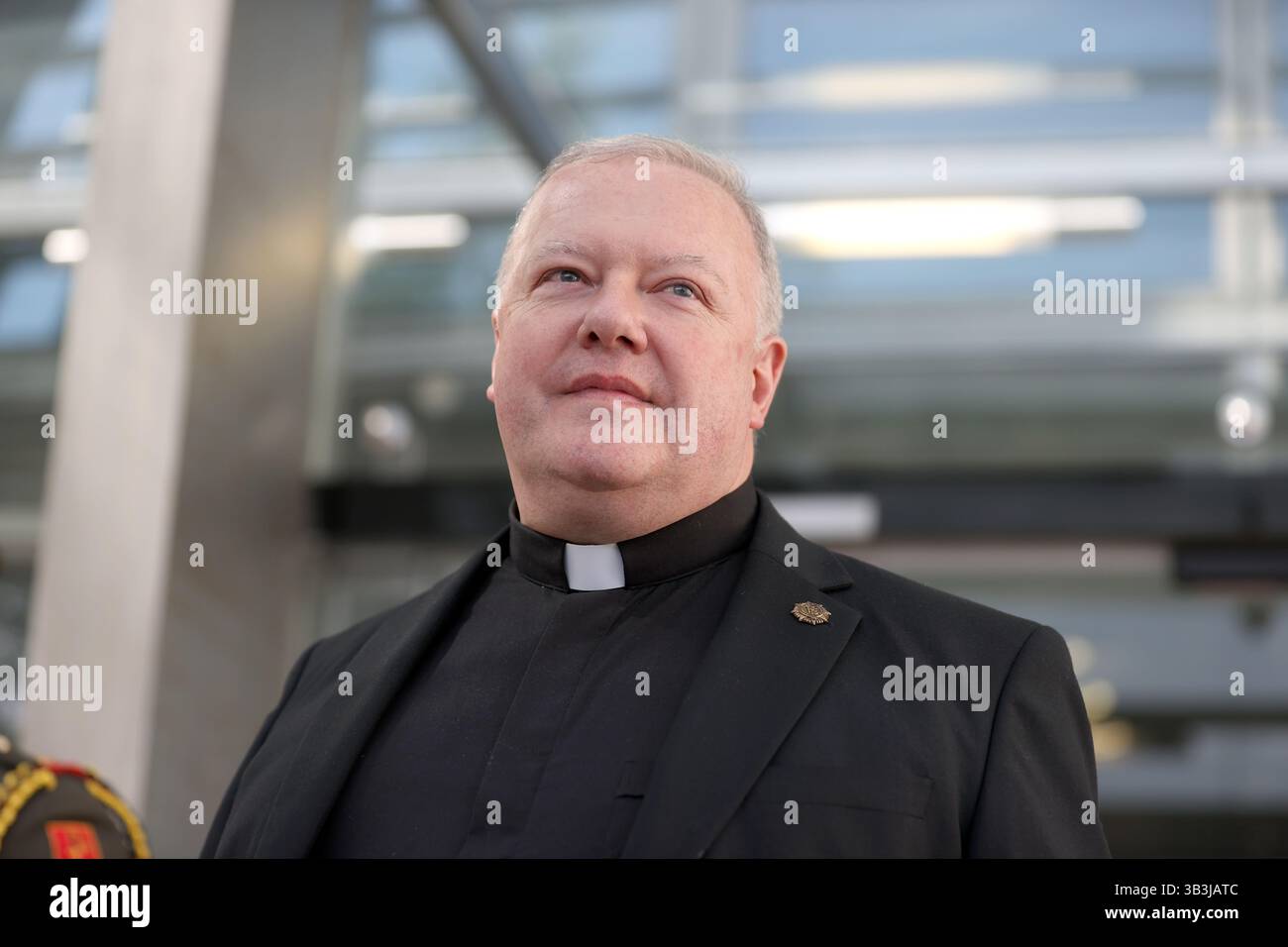 Father Paul Murphy speaks to media after leaving the Central Criminal ...