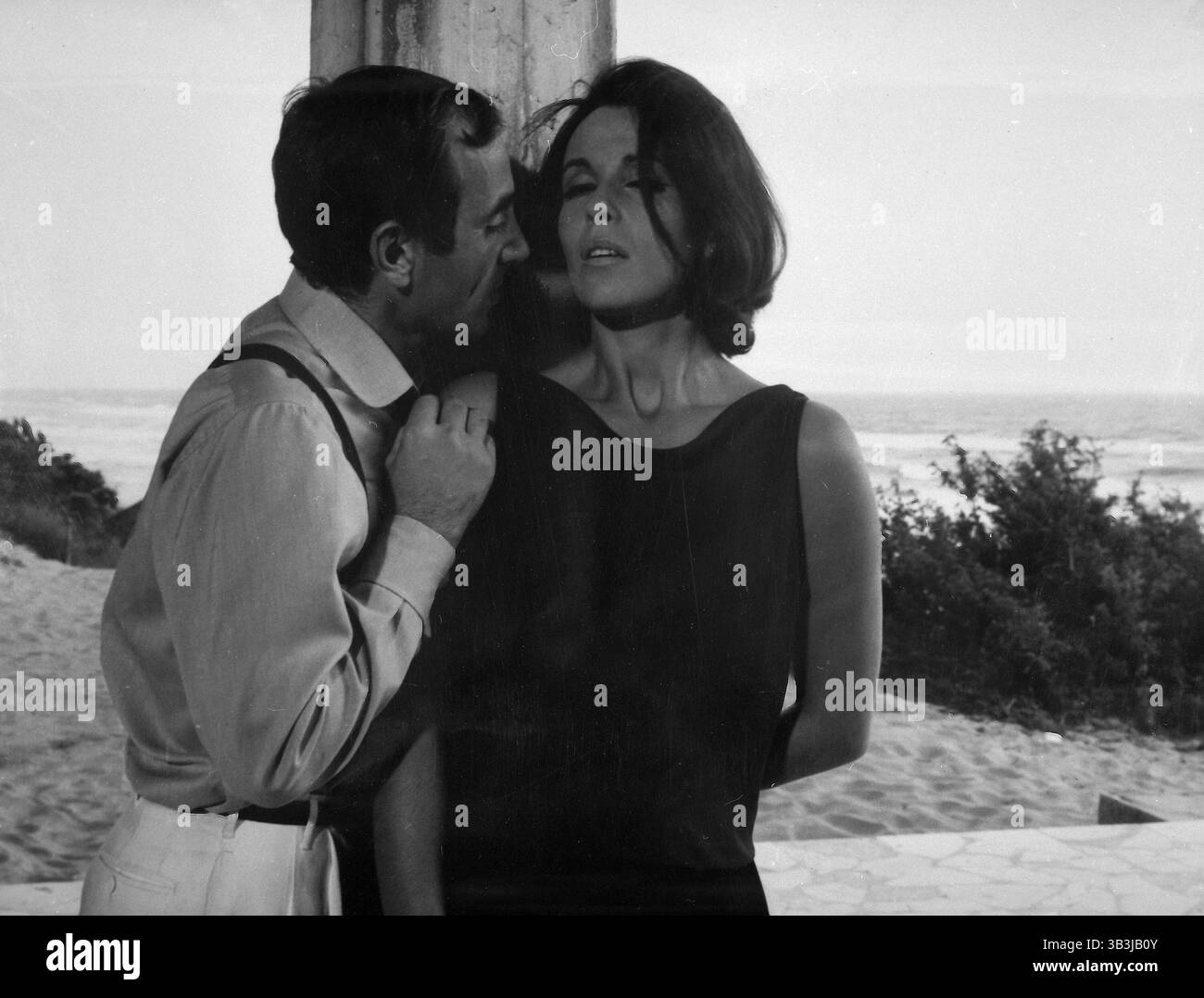 Actors French Charles Aznavour and Claire Bloom in the movie Alta ...