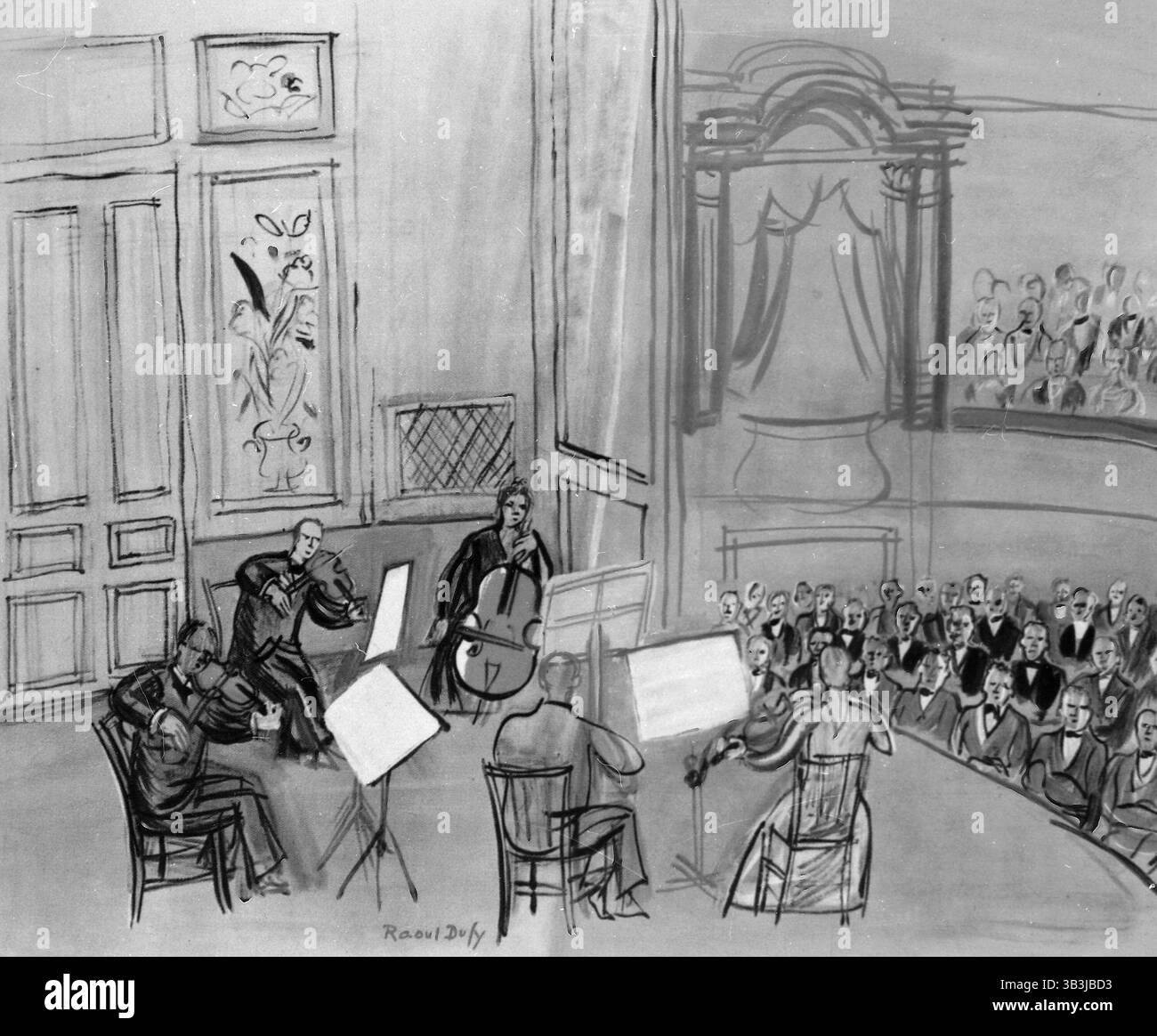 Orange Concert, painting by French artist Raoul Dufy, 1920s Stock Photo ...