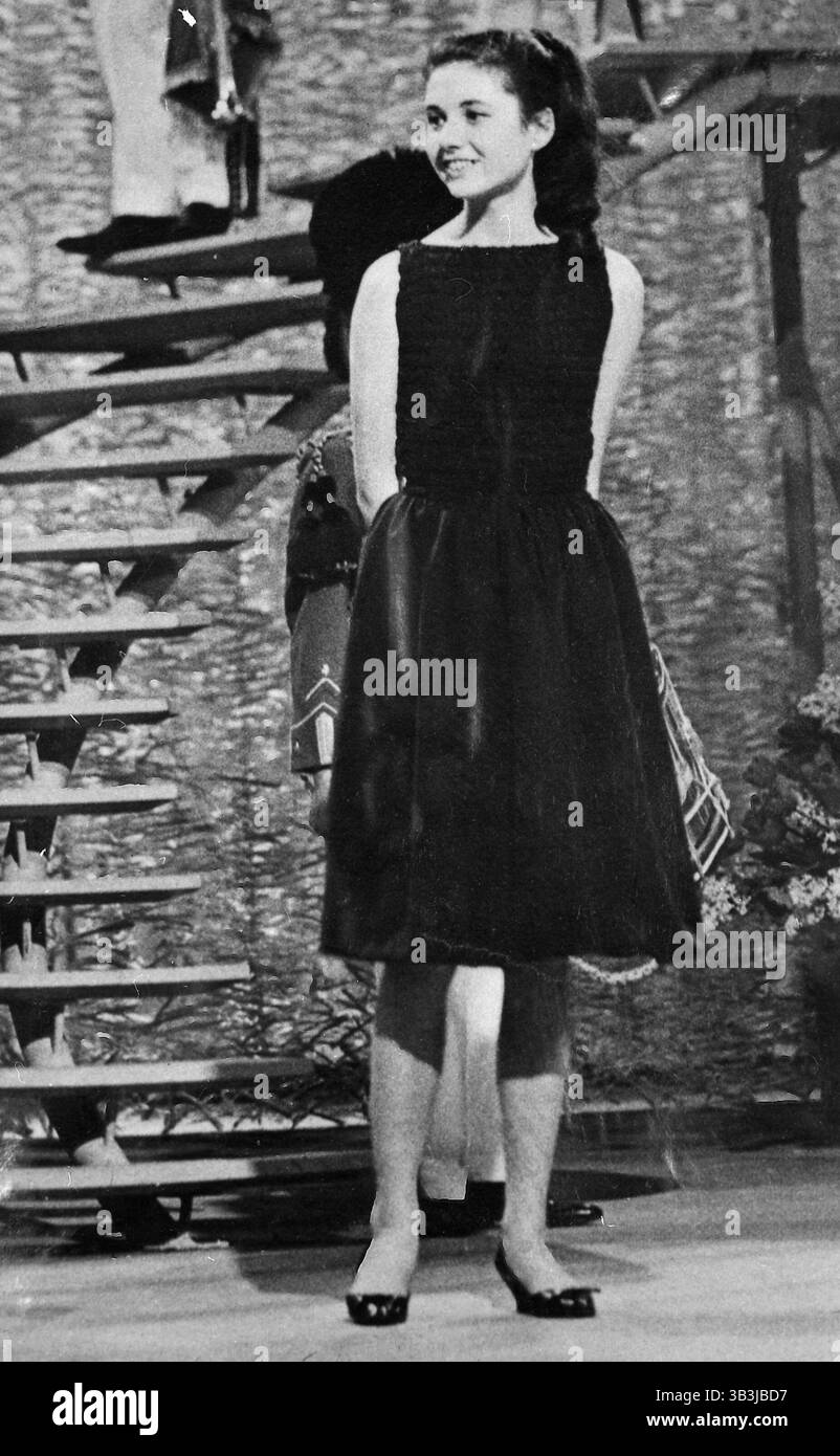 Italian singer Gigliola Cinquetti, Copenhagen 1964 Stock Photo - Alamy