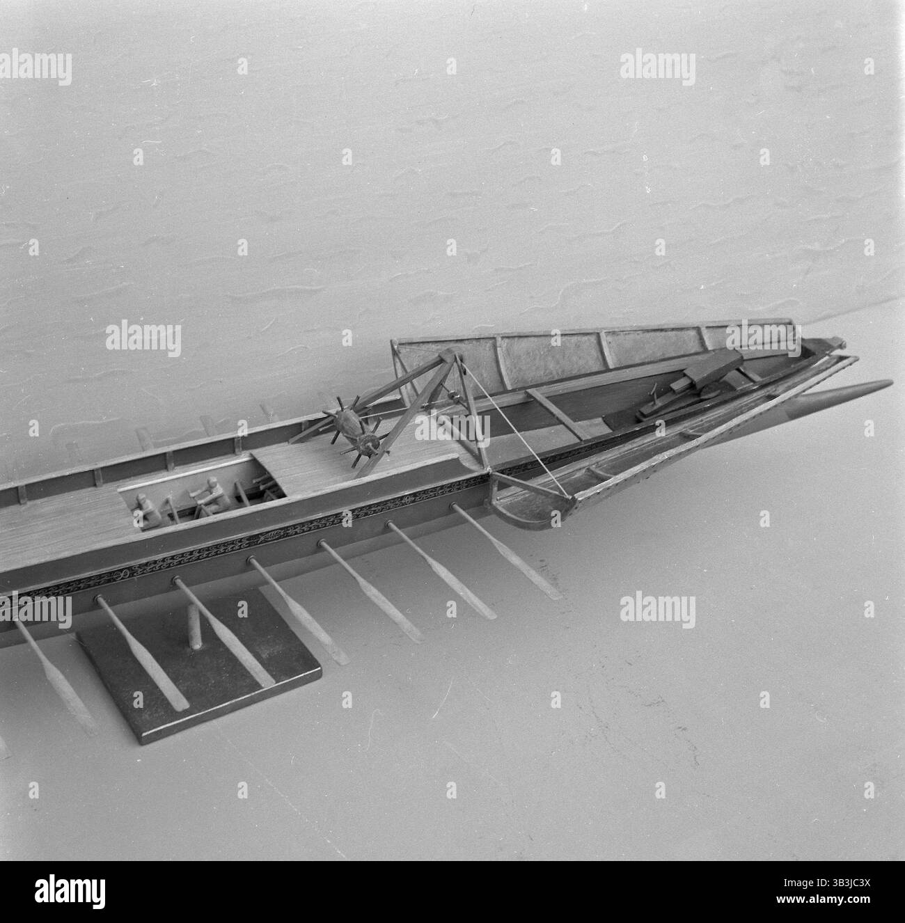 Storm galley, model designed by Italian polymath Leonardo da Vinci ...