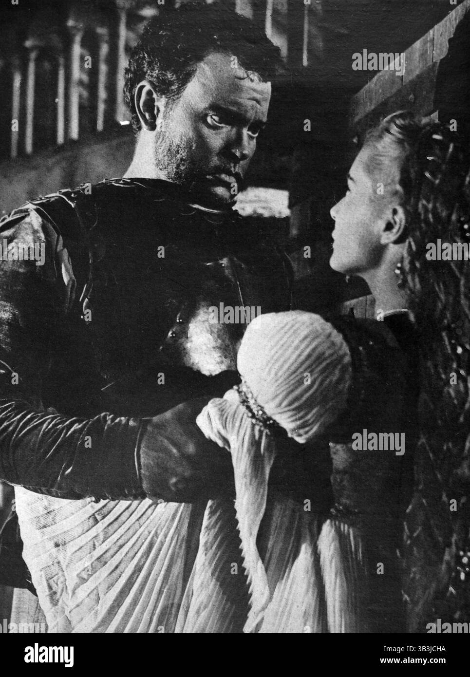 Actors Orson Welles and Suzanne Cloutier in the movie Othello, 1951 ...