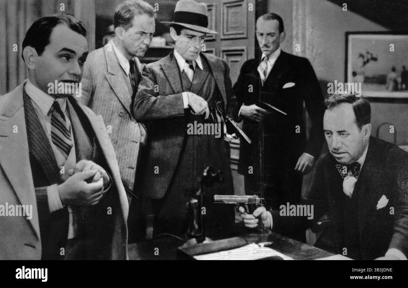 American actor Edward G. Robinson in the movie Little Caesar, USA 1931 ...