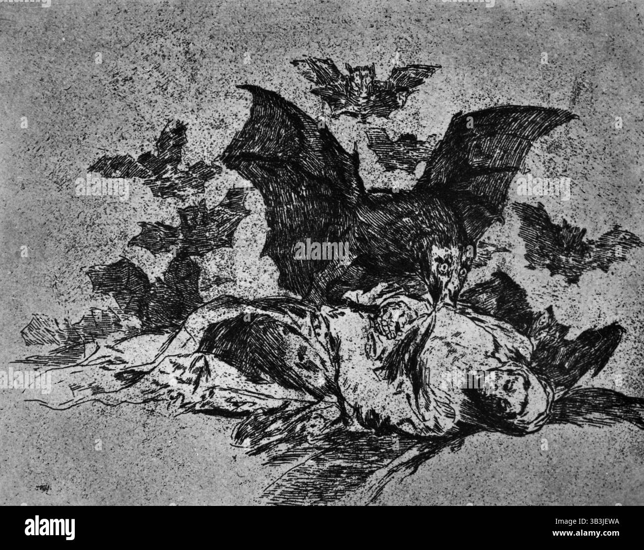 The Disasters of War, drawing by Spanish artist Francisco Goya, 1800s ...