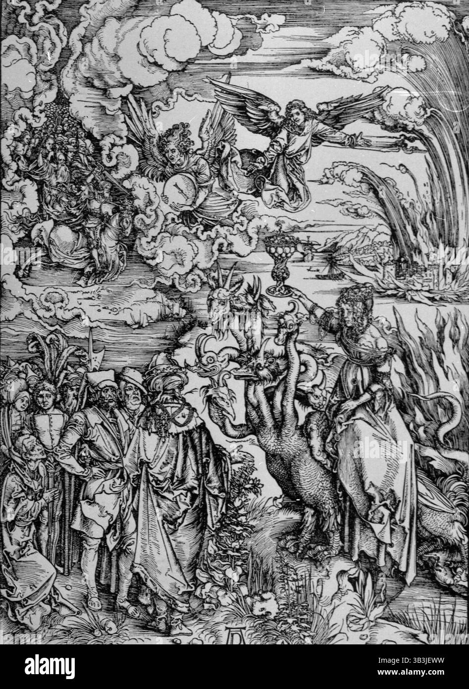 The Courtesan of Babylon, illustration from St John Apocalypse Stock ...