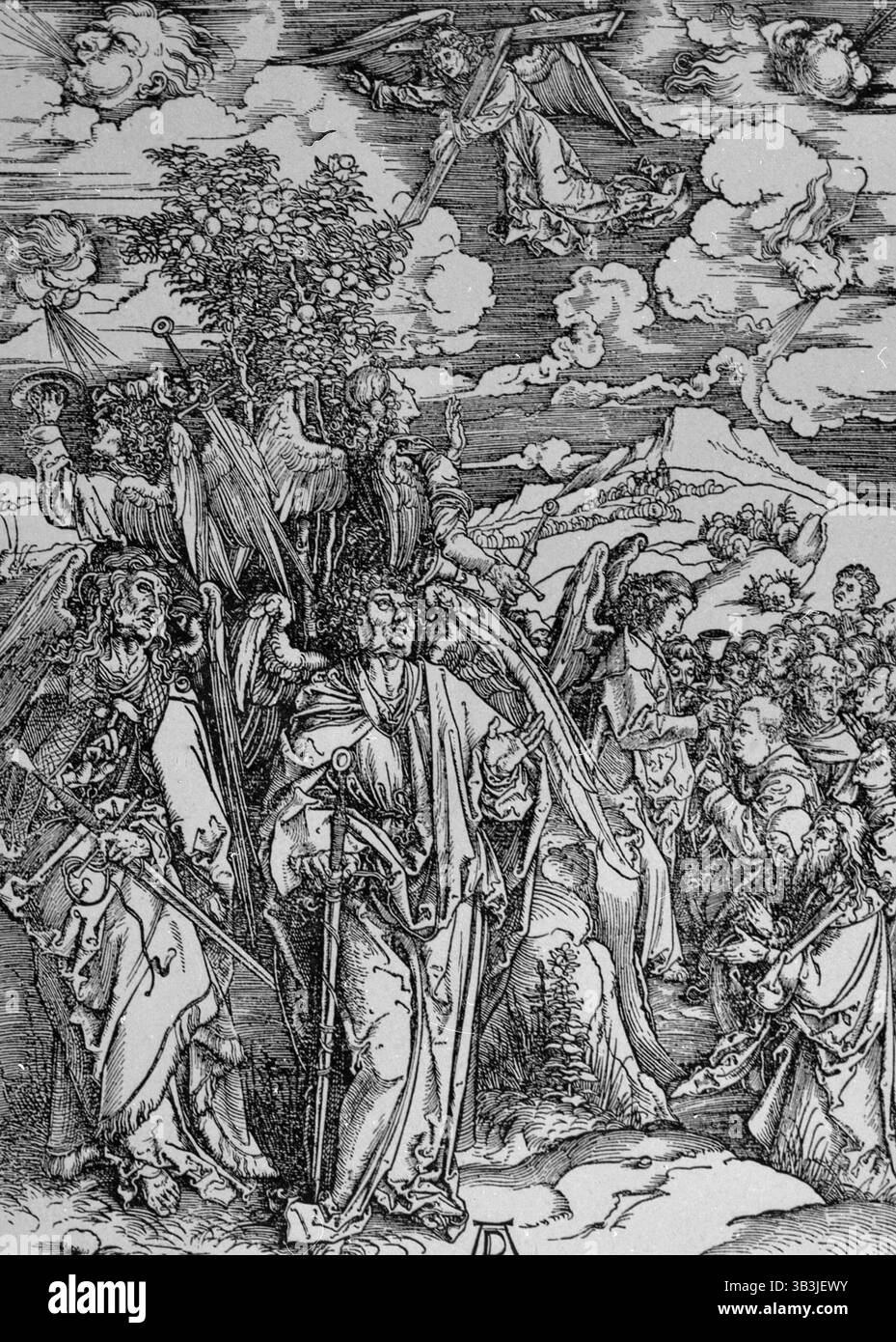 The Four Angels stopping the winds, illustration from St John ...