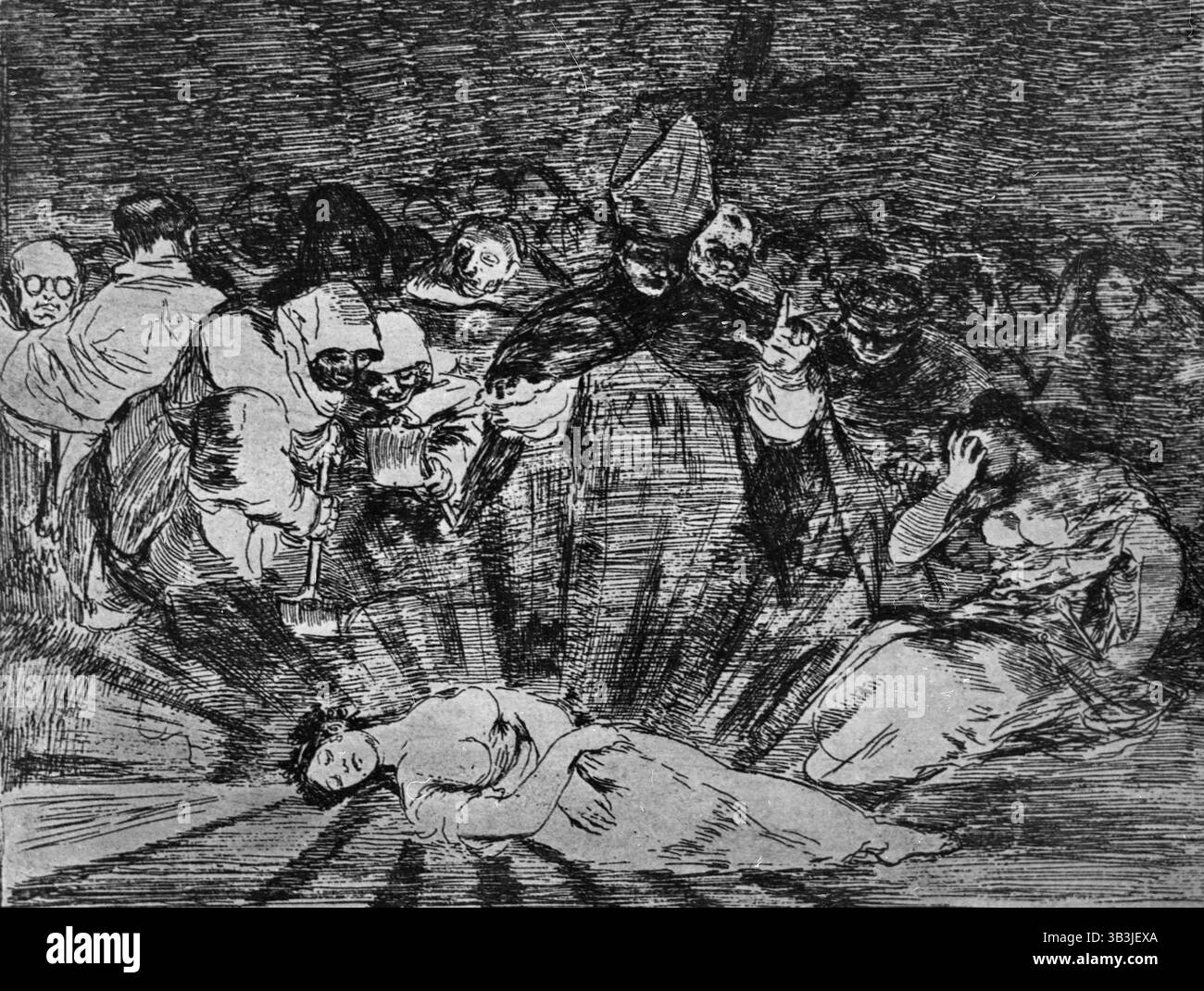 The Disasters of War, drawing by Spanish artist Francisco Goya, 1800s ...
