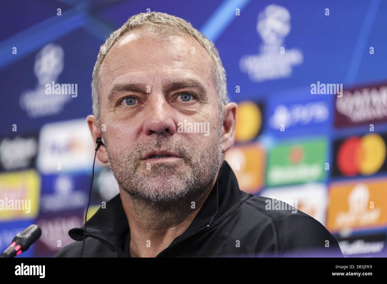 Hansi Flick, head coach of FC Barcelona during the press conference ...
