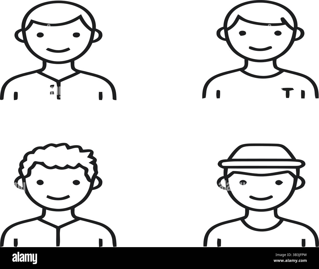 Varied hairstyles art hi-res stock photography and images - Alamy