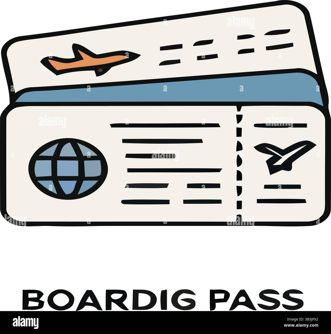 Flight reservation confirmation Stock Vector Images - Alamy