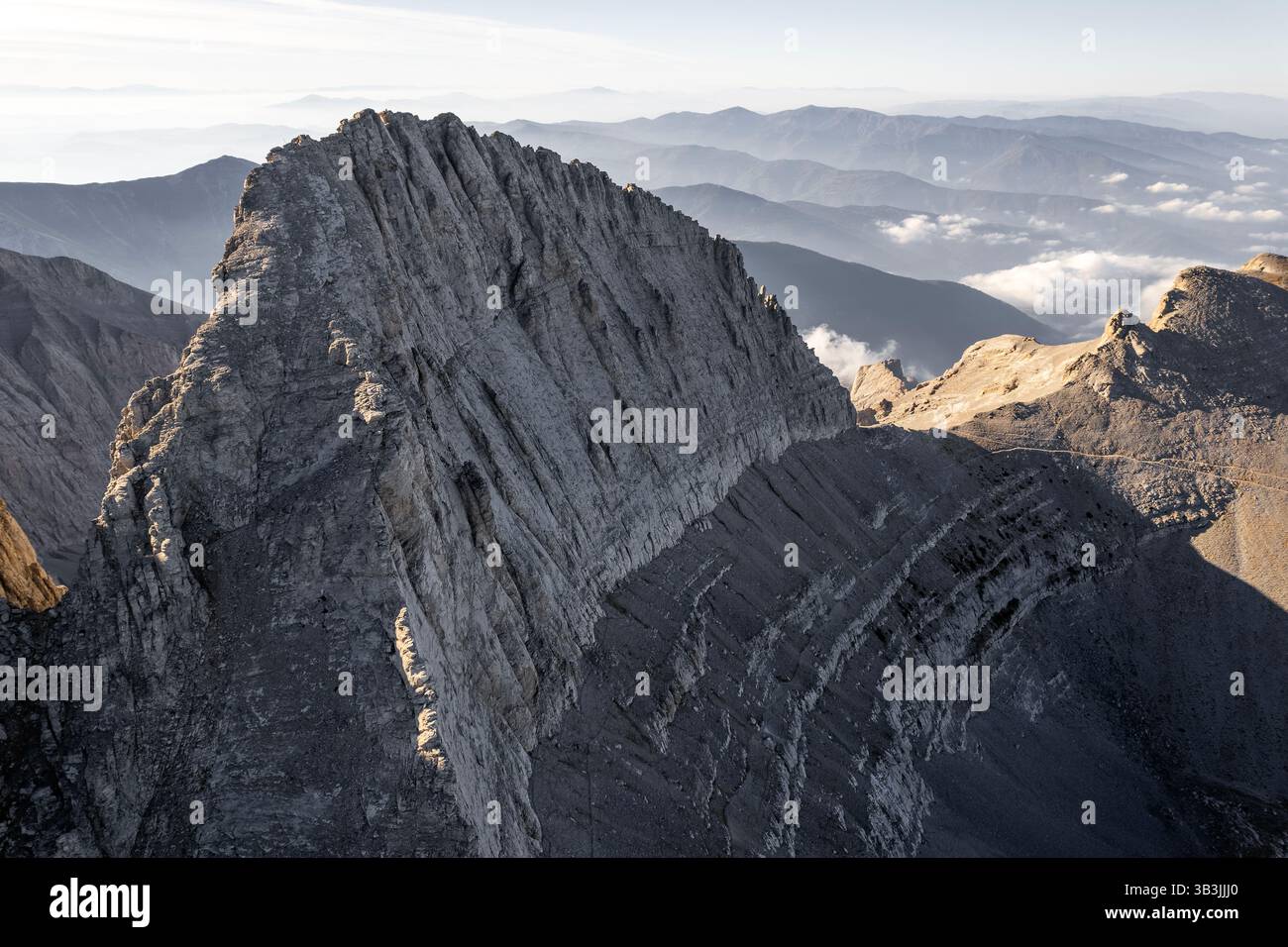 Mytikas Peak of Mountain Olympus Greece Stock Photo - Alamy