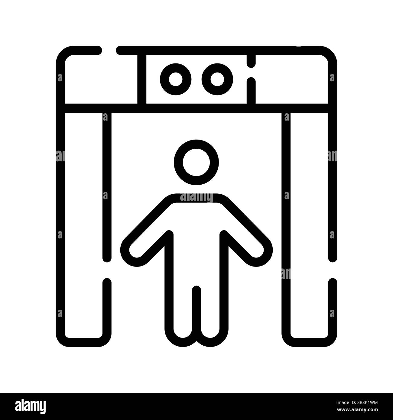 Airport safety, security gates, checking hand baggage, and peoples ...