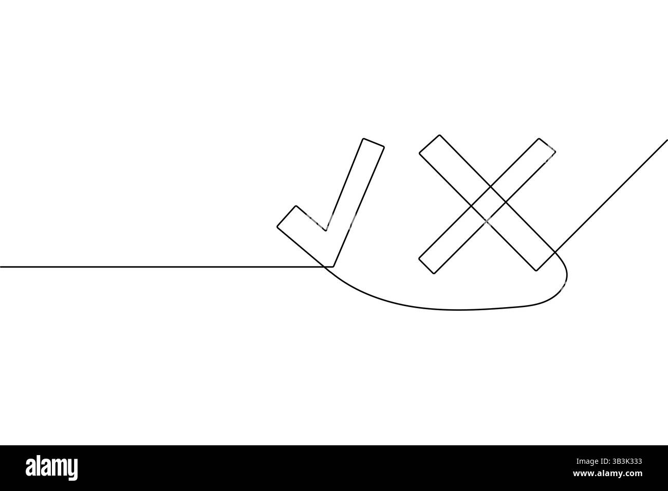 Continuous line drawing check hi-res stock photography and images - Alamy