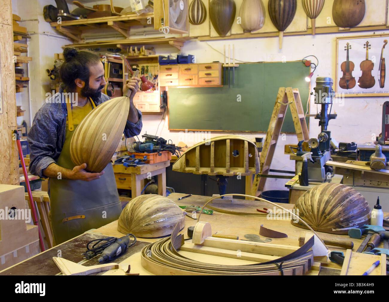 28 April 2025, Saxony-Anhalt, Halle: Instrument maker, filmmaker and ...