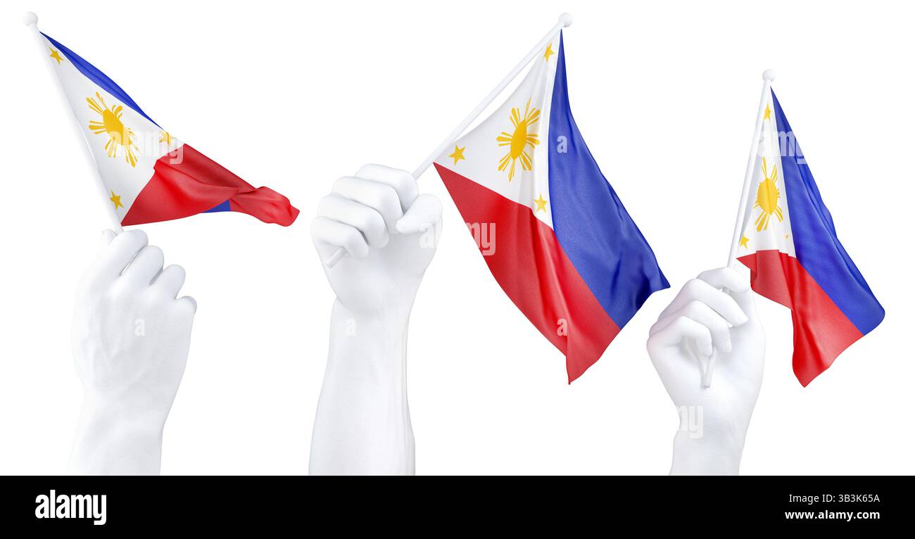 Hand holding philippine flag on hi-res stock photography and images - Alamy