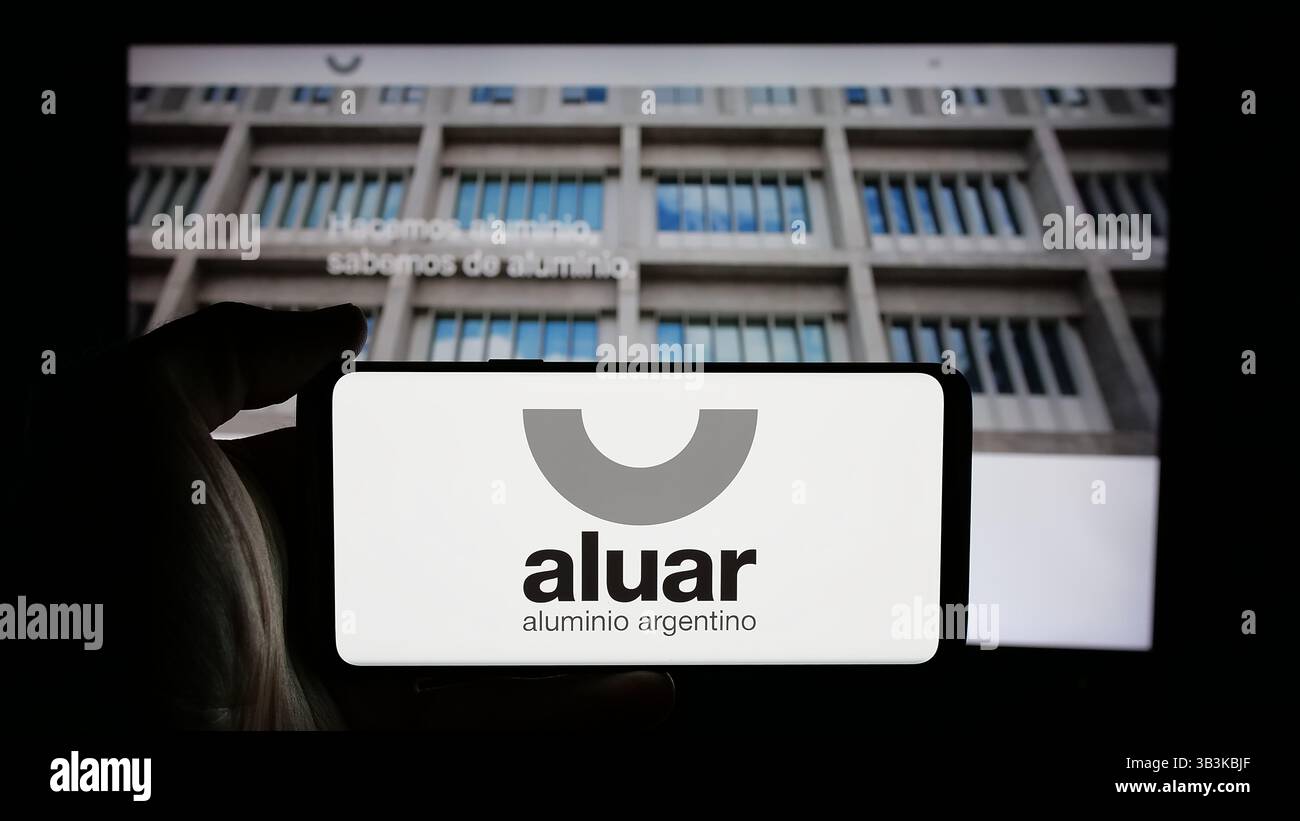 March 31, 2025, Germany: In this photo illustration, a cellphone with ...