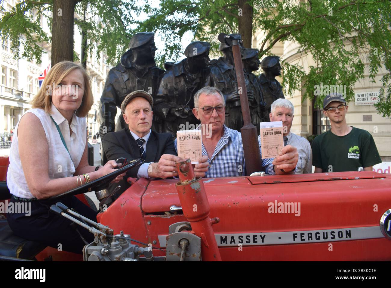 People at a Save British Farmers protest in London about British food ...