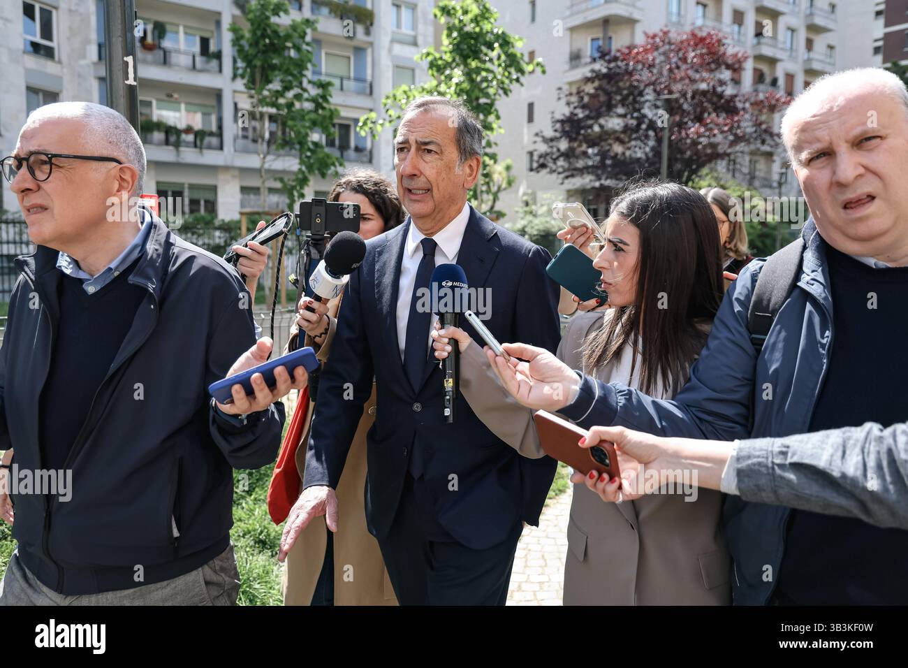 Milan, Italy. 29th Apr, 2025. Milan, The institutional ceremony for the ...