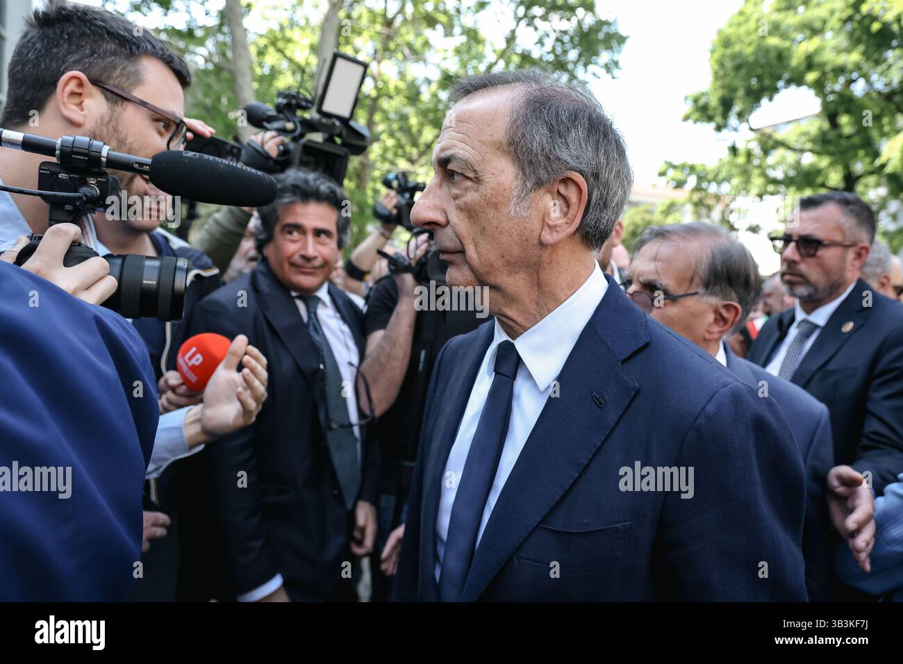 Milan, Italy. 29th Apr, 2025. Milan, The institutional ceremony for the ...