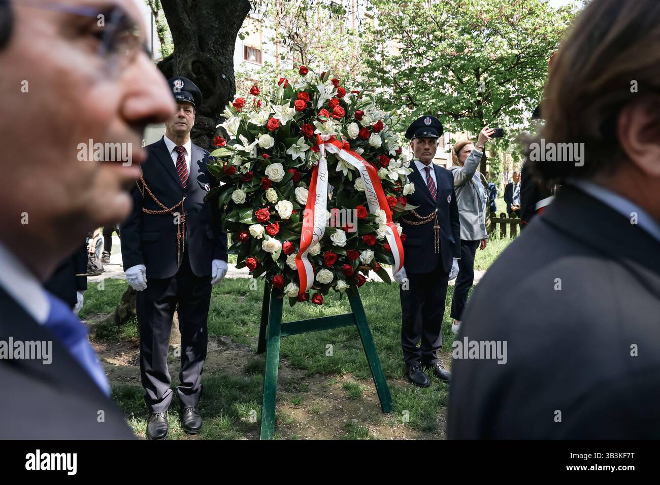 Milan, Italy. 29th Apr, 2025. Milan, The institutional ceremony for the ...