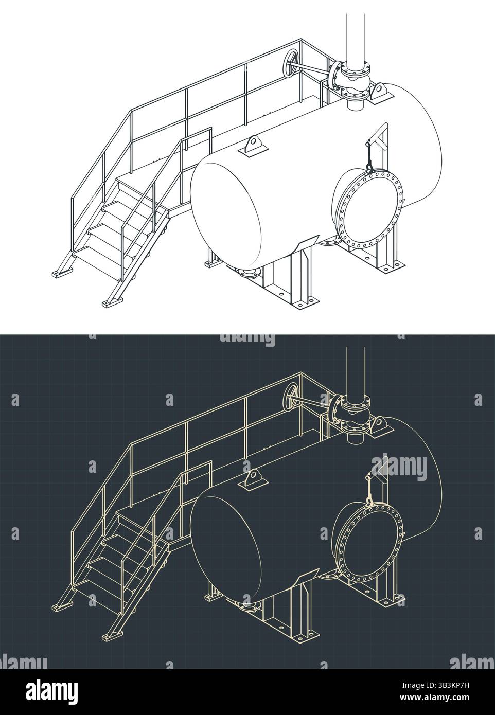 Metal tank horizontal Stock Vector Images - Alamy