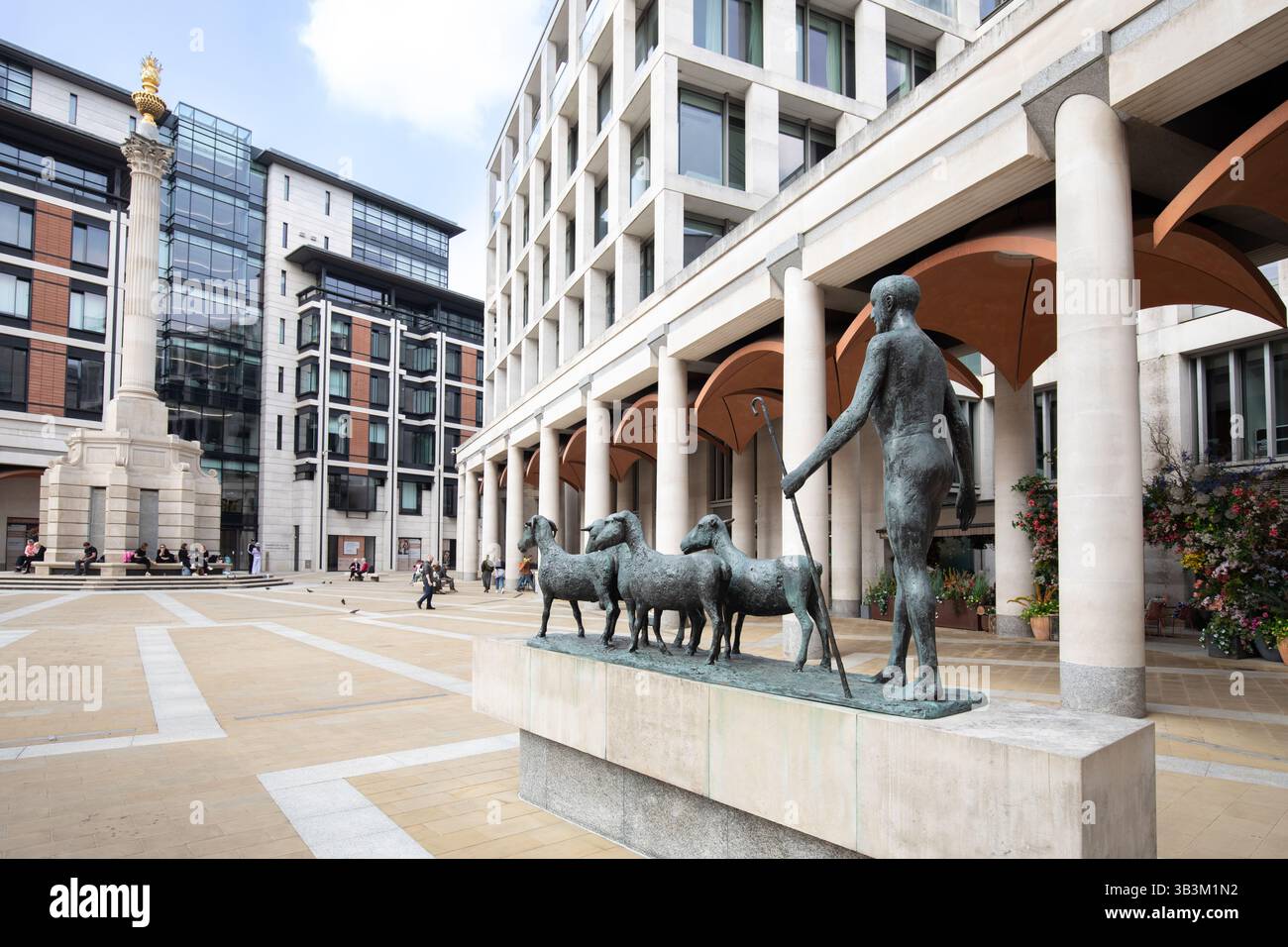 Paternoster sculpture by Elisabeth Frink in Paternoster square Stock ...