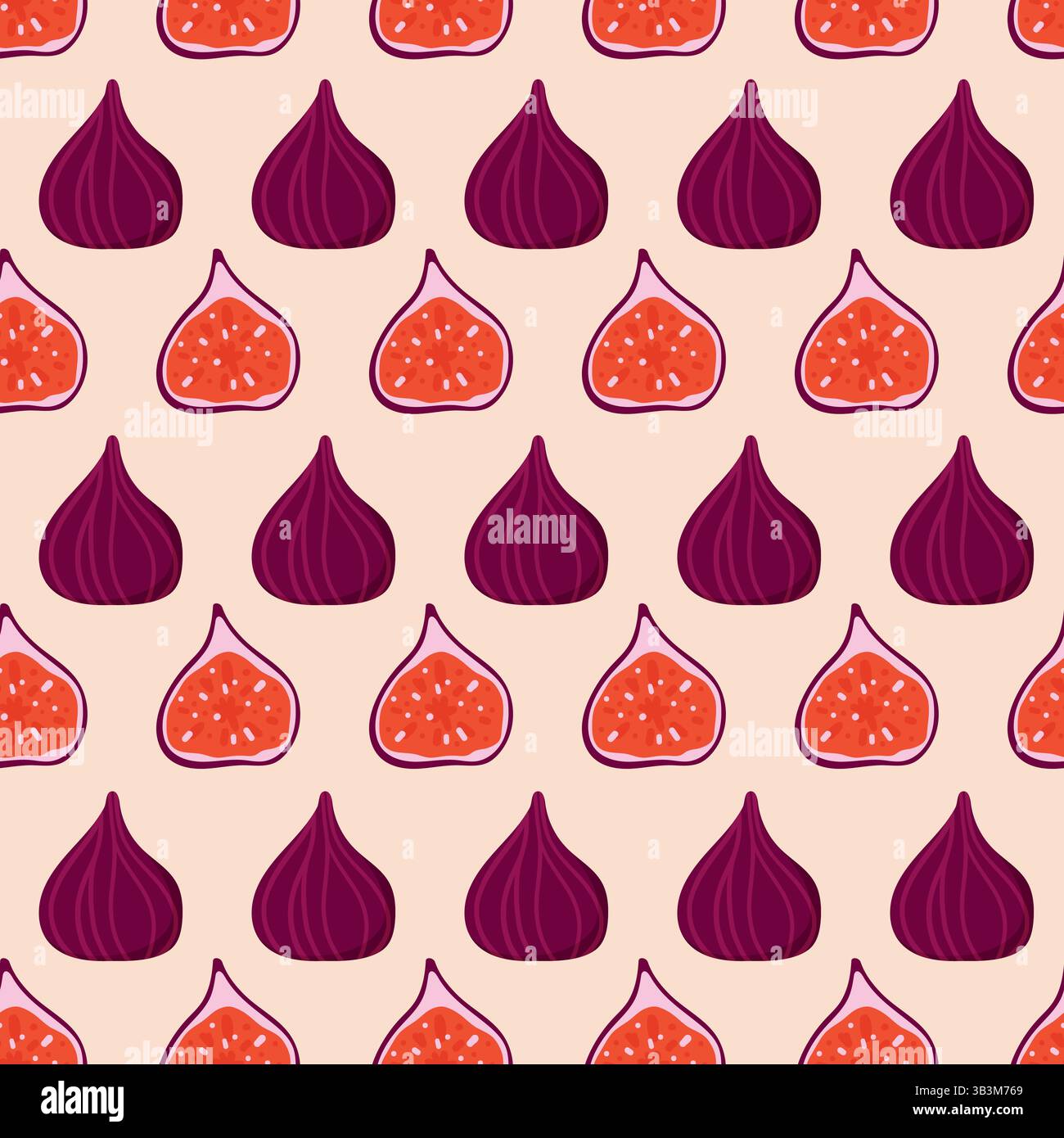 Ripe fresh fig half Stock Vector Images - Alamy