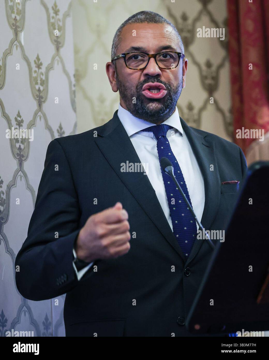 London, UK. 29th Apr, 2025. Former Foreign Secretary James Cleverly, MP ...