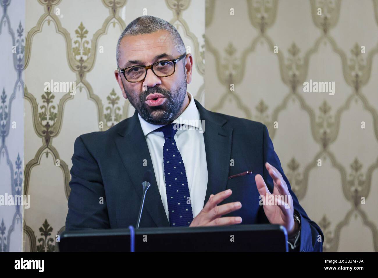London, UK. 29th Apr, 2025. Former Foreign Secretary James Cleverly, MP ...