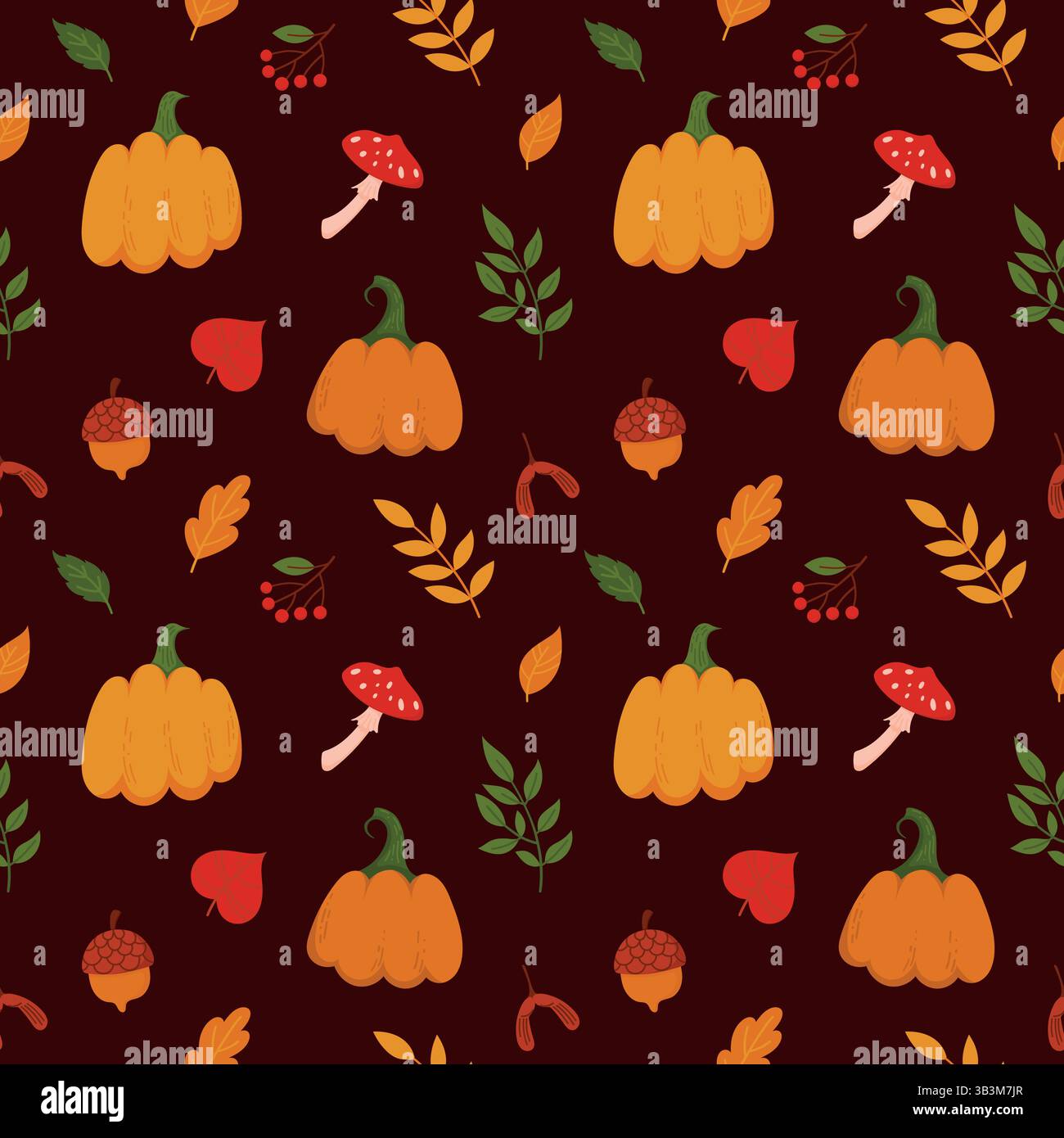 Autumn leaf berries on Stock Vector Images - Alamy