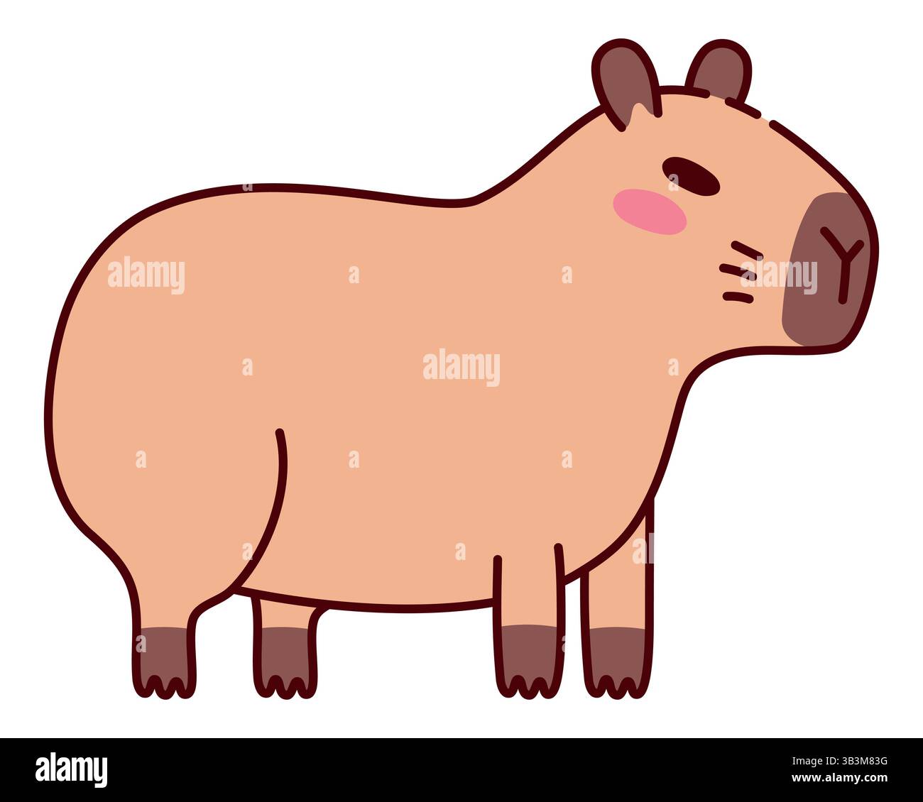Cute baby capybara in Stock Vector Images - Alamy