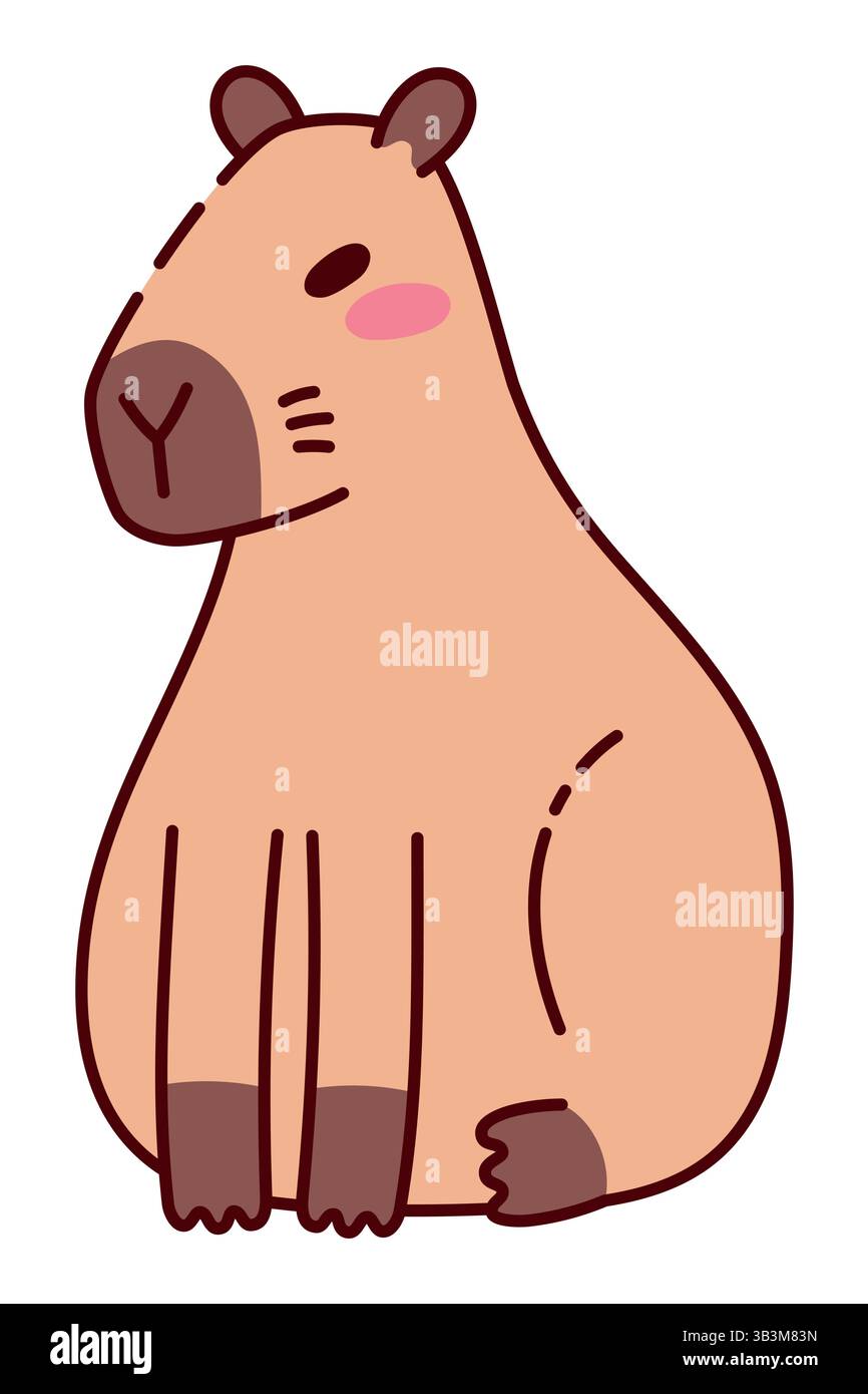 Cartoon capybara hi-res stock photography and images - Alamy