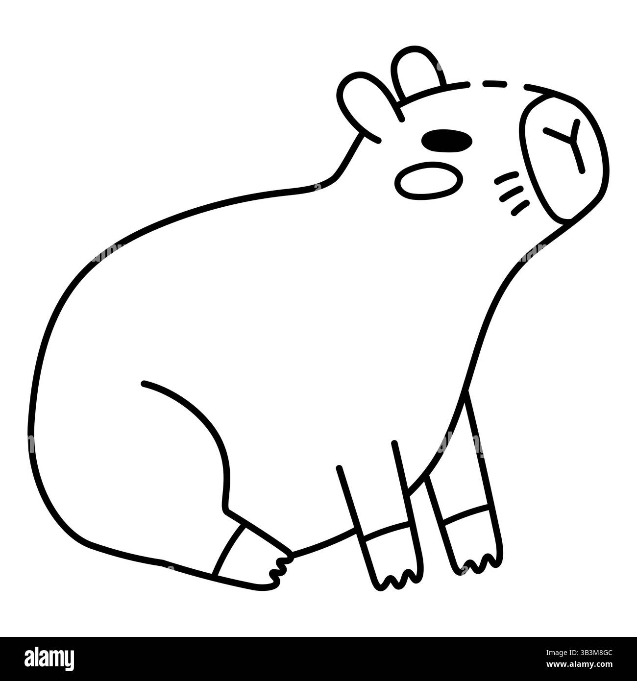 Capybara sitting Black and White Stock Photos & Images - Alamy