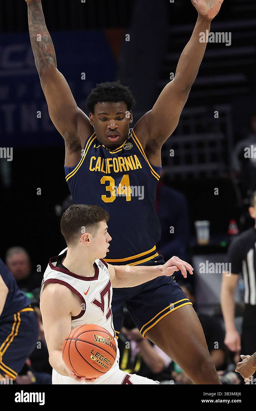 CHARLOTTE, NC - MARCH 11: California Golden Bears forward Lee Dort (34 ...