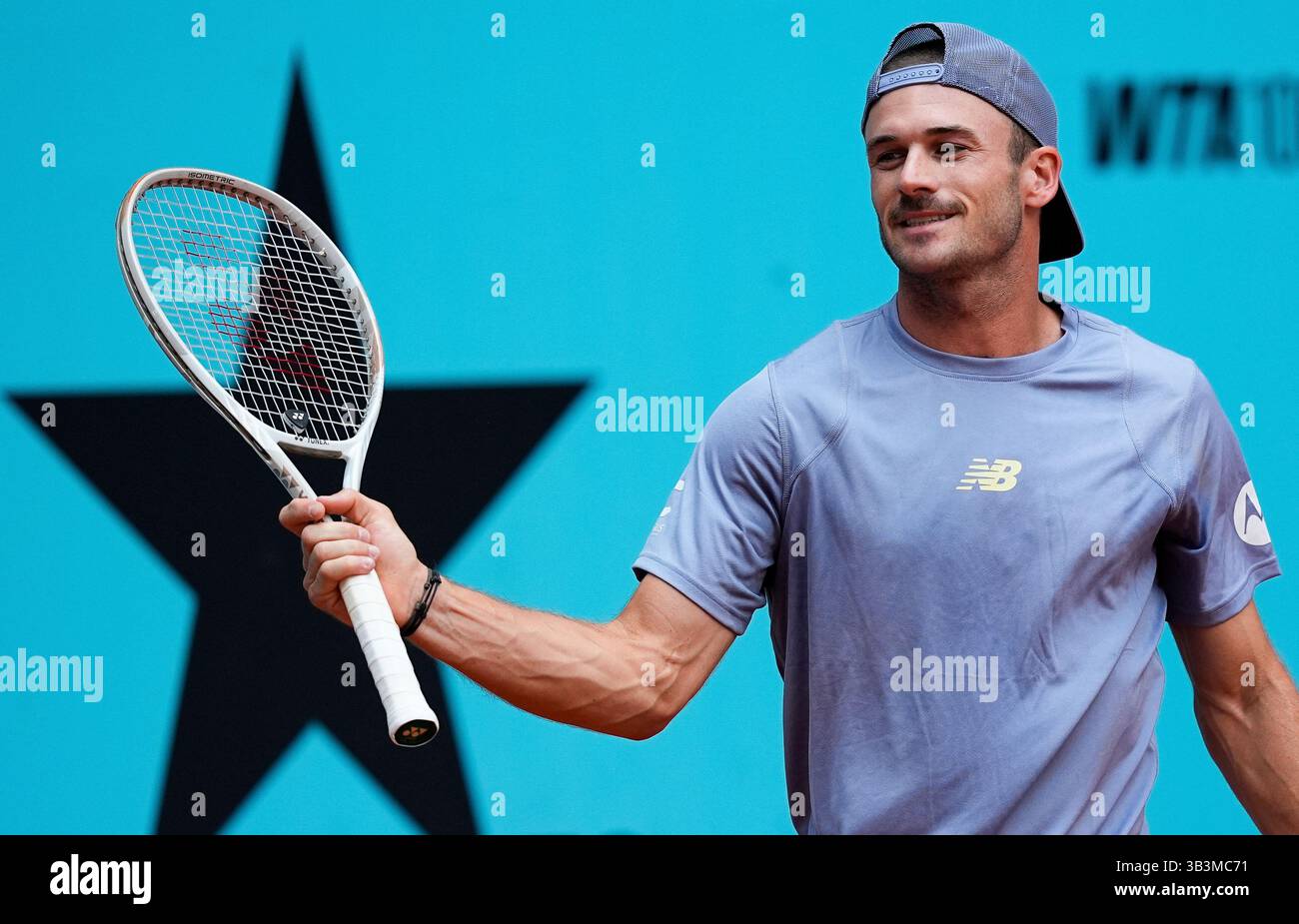 Tommy Paul of USA reacts against Karen Khachanov of Russia during the ...
