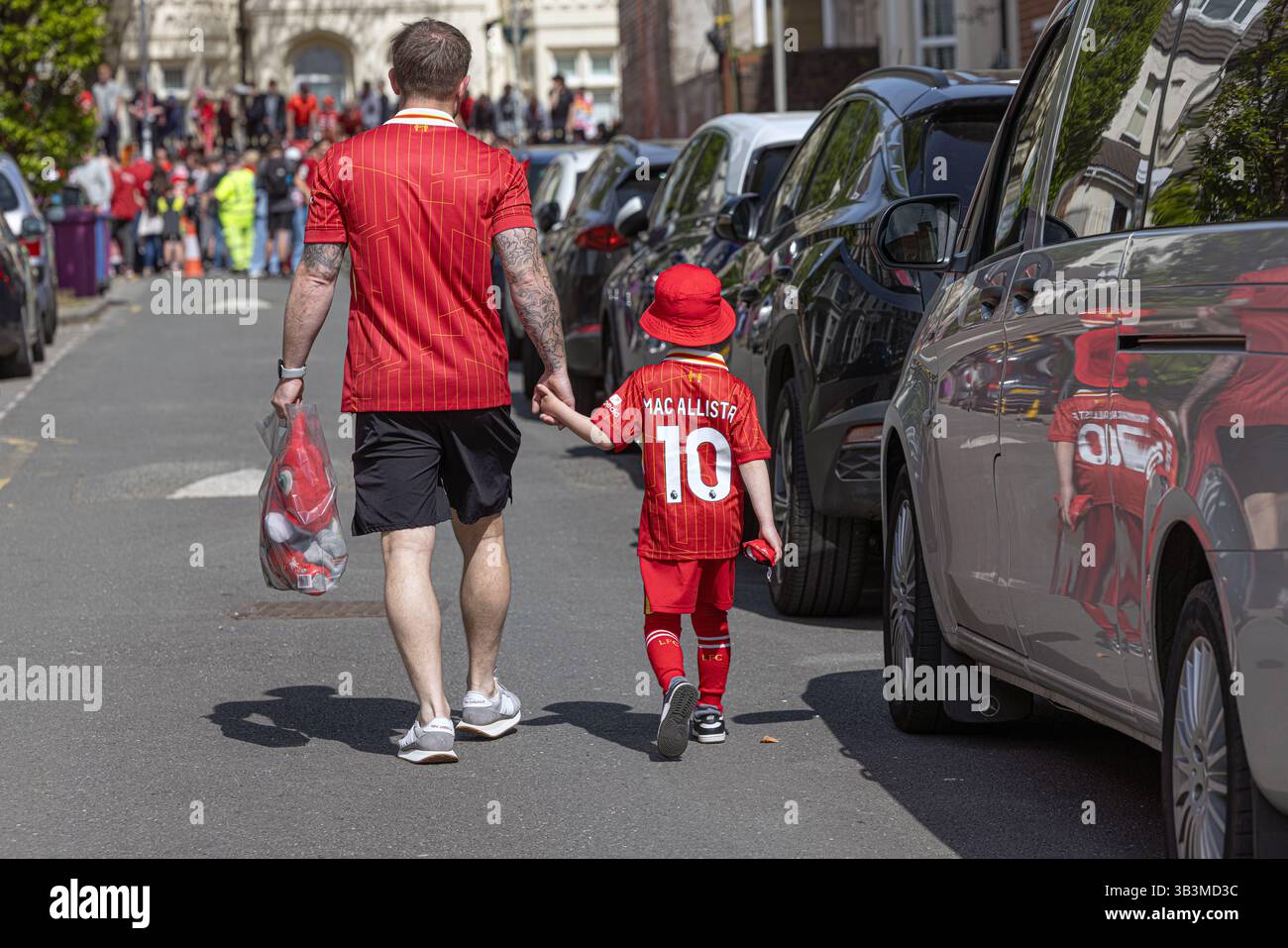 Liverpool flag outside anfield hi-res stock photography and images - Alamy
