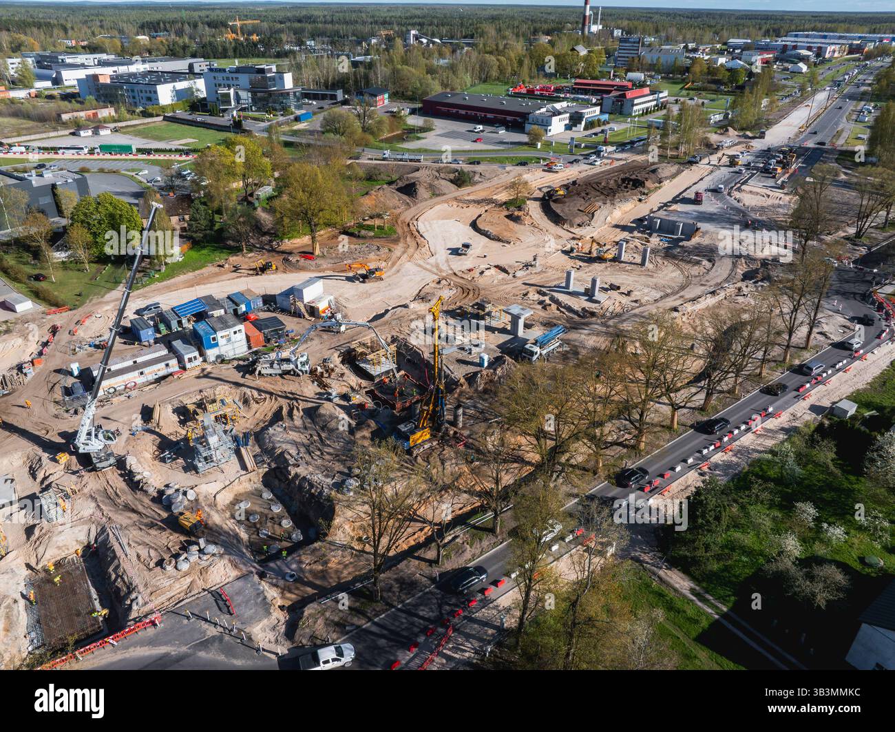 Construction Site of the Southern Bridge Phase 4 in Riga, Latvia Stock ...