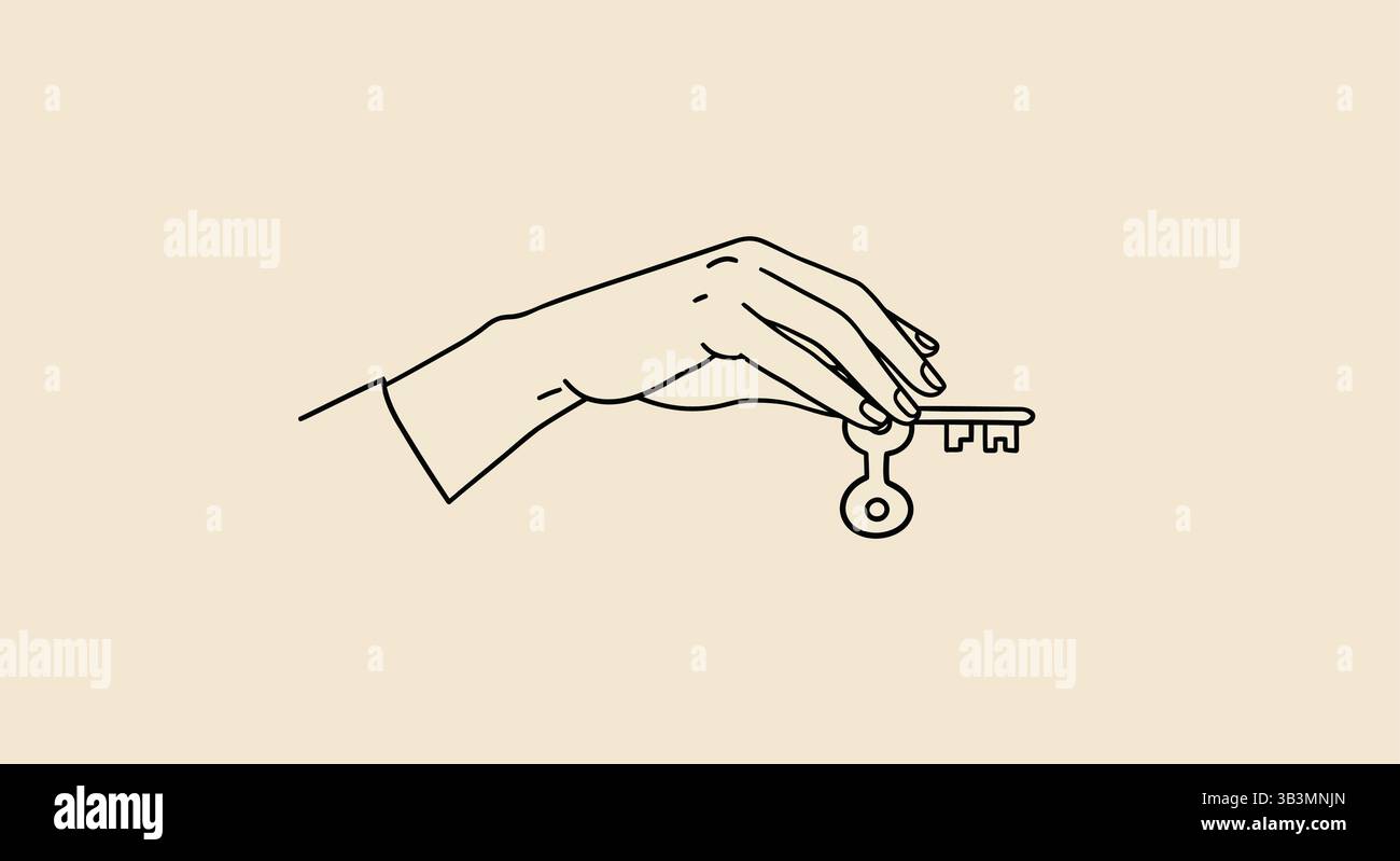 Key Holding and Unlocking Symbol – Security Concept Icons, Door Access ...